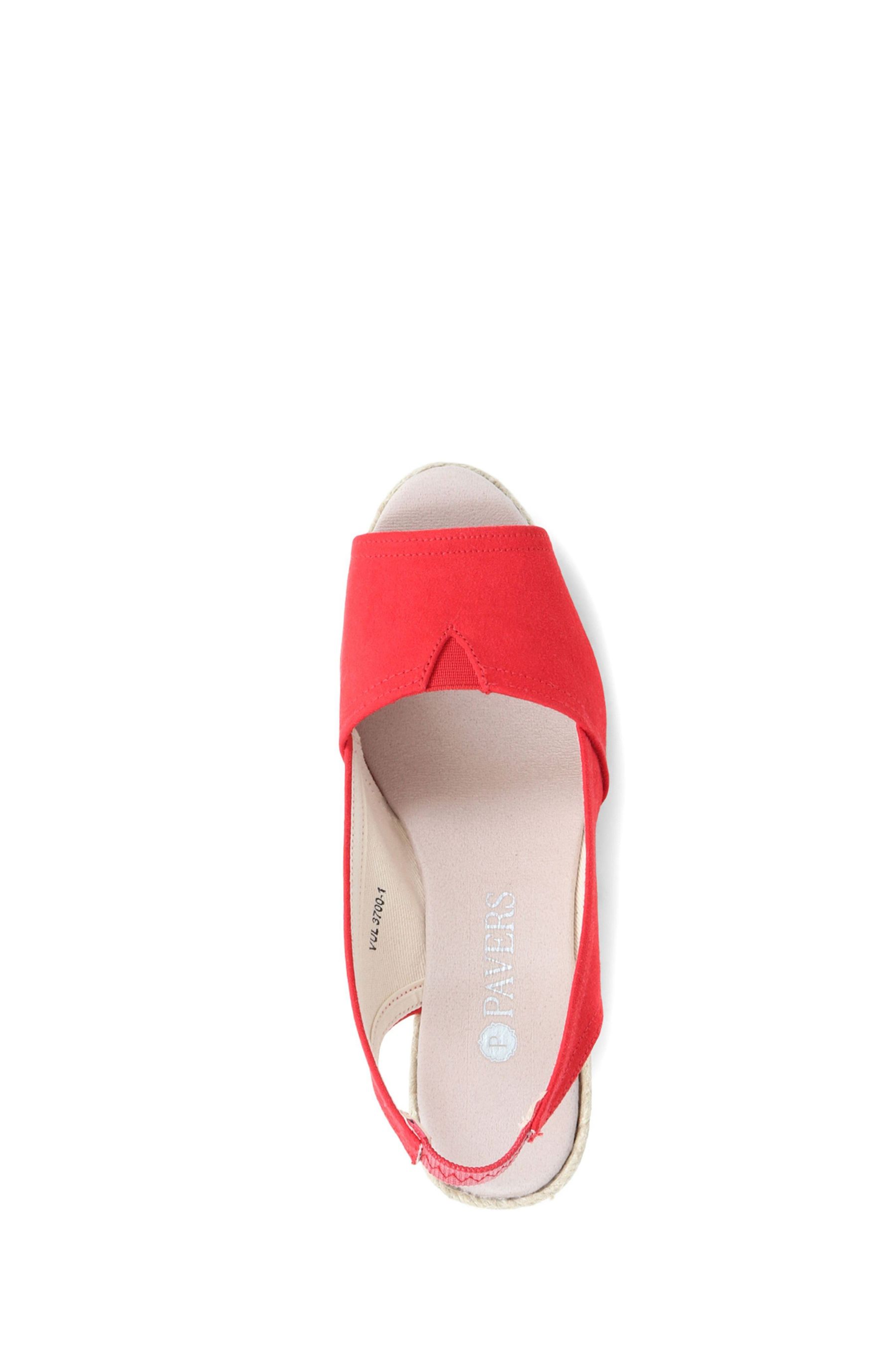 Buy Pavers Red Peep Toe Wedge Sandals from the Next UK online shop