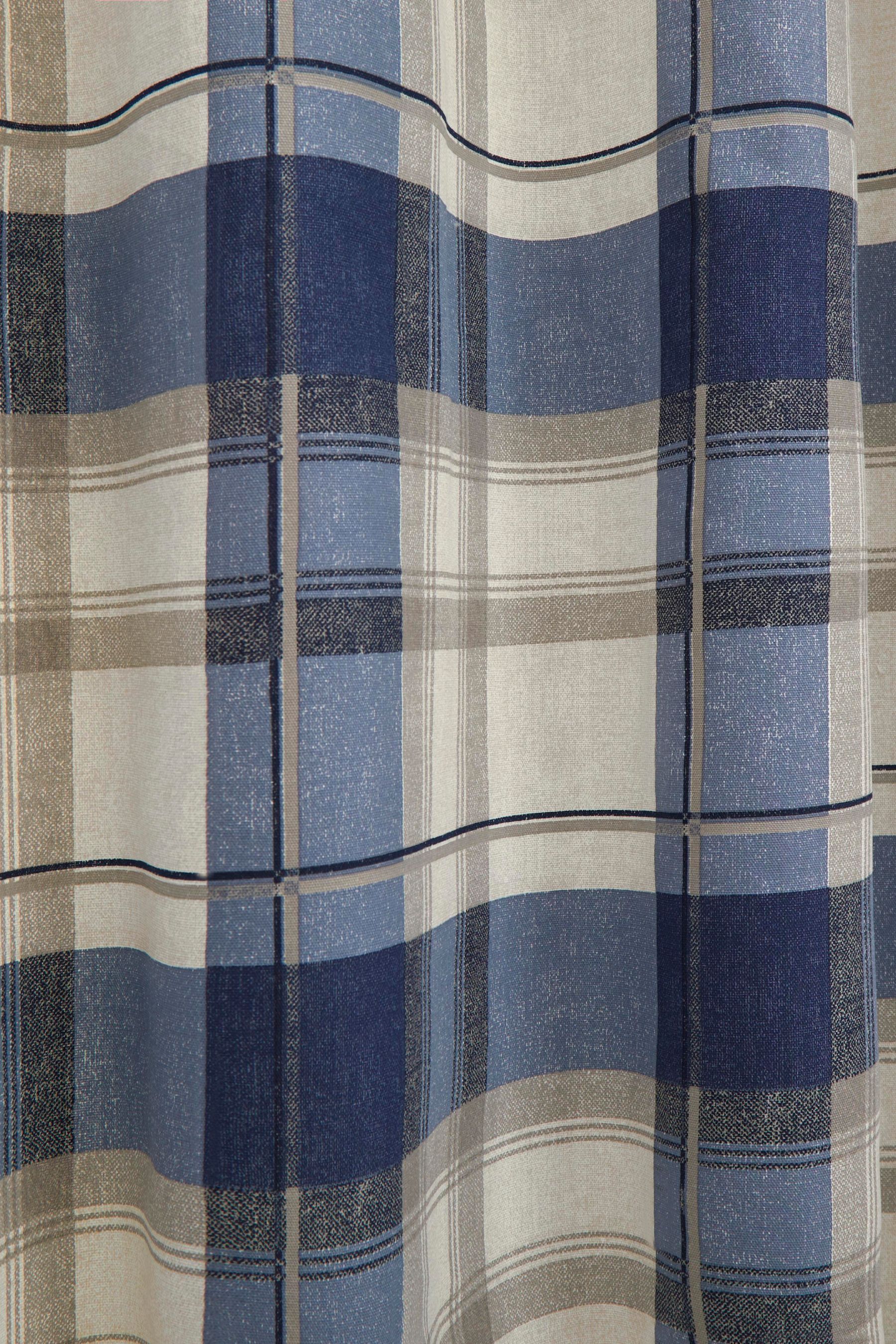 Buy Fusion Blue Balmoral Check Eyelet Curtains from the Next UK online shop