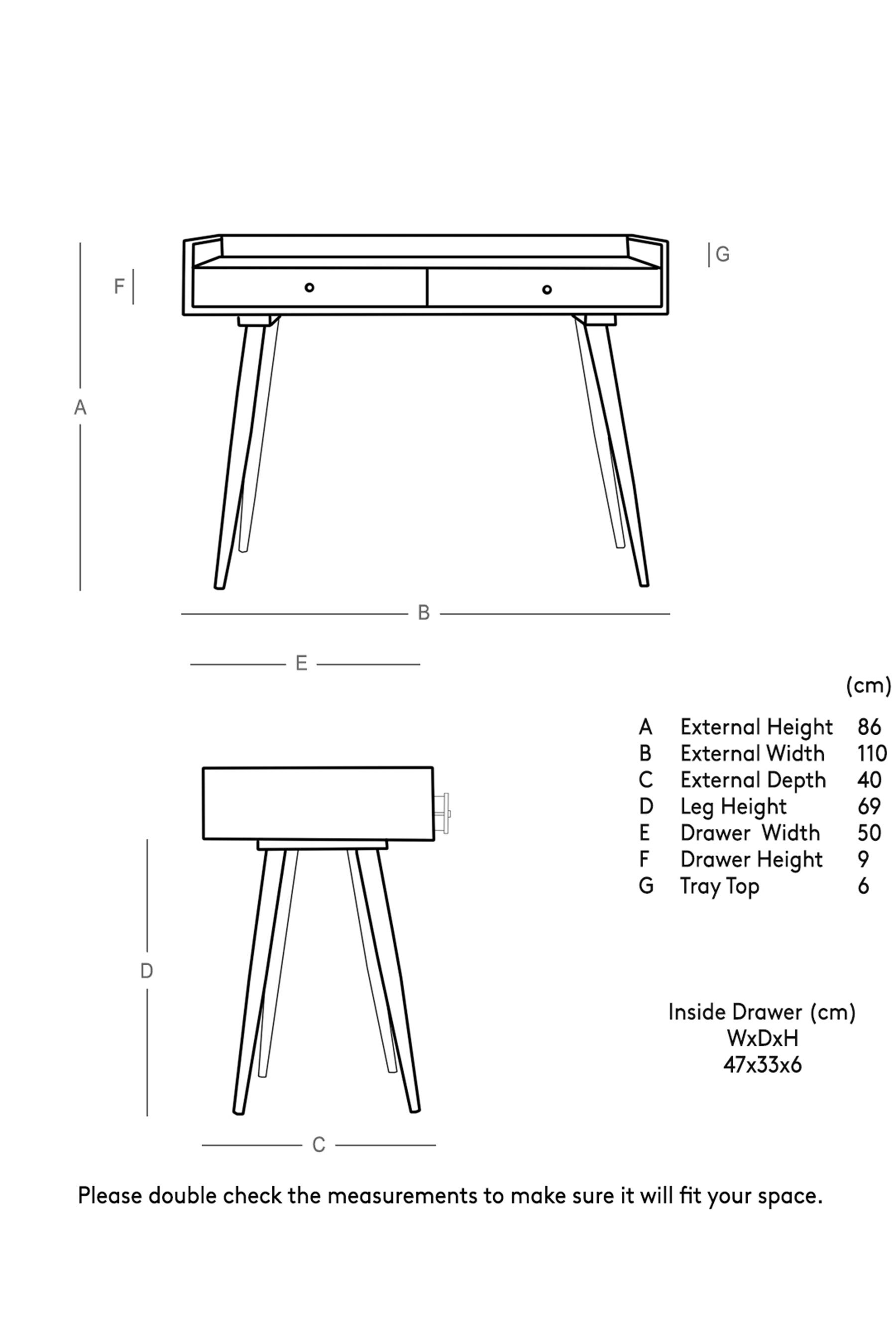 Buy Swoon Light Brown Fresco Desk from the Next UK online shop