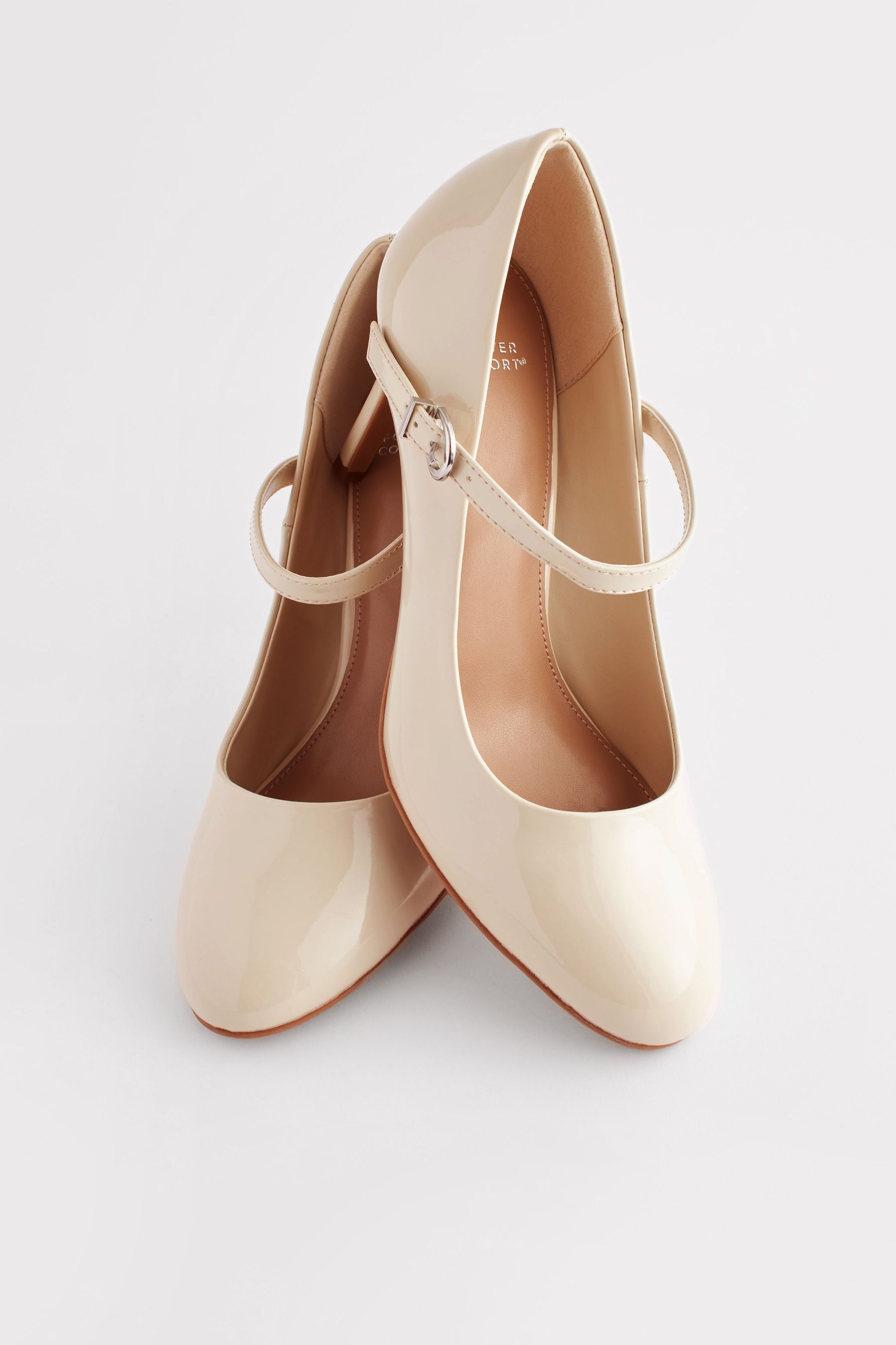 Buy Bone Forever Comfort Round Toe Stiletto Mary Jane Heels from the ...