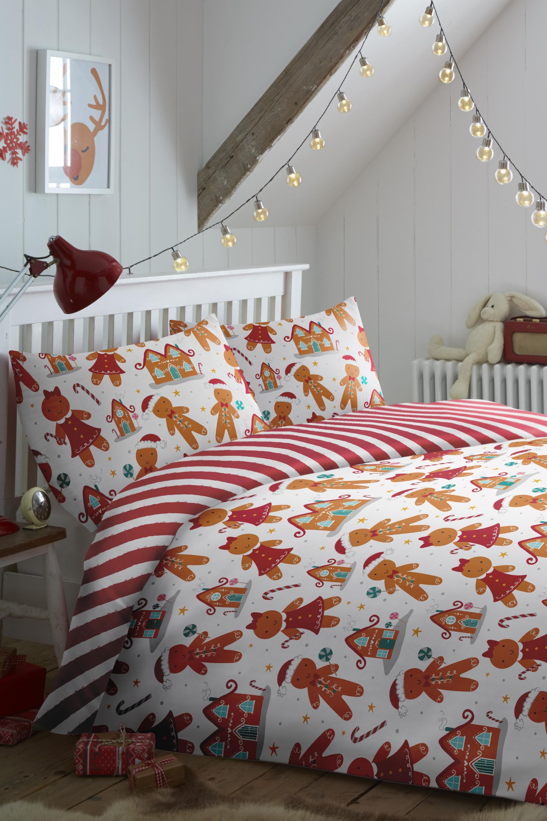 Buy Fusion Red Gingerbread Duvet Cover and Pillowcase Set from the Next ...