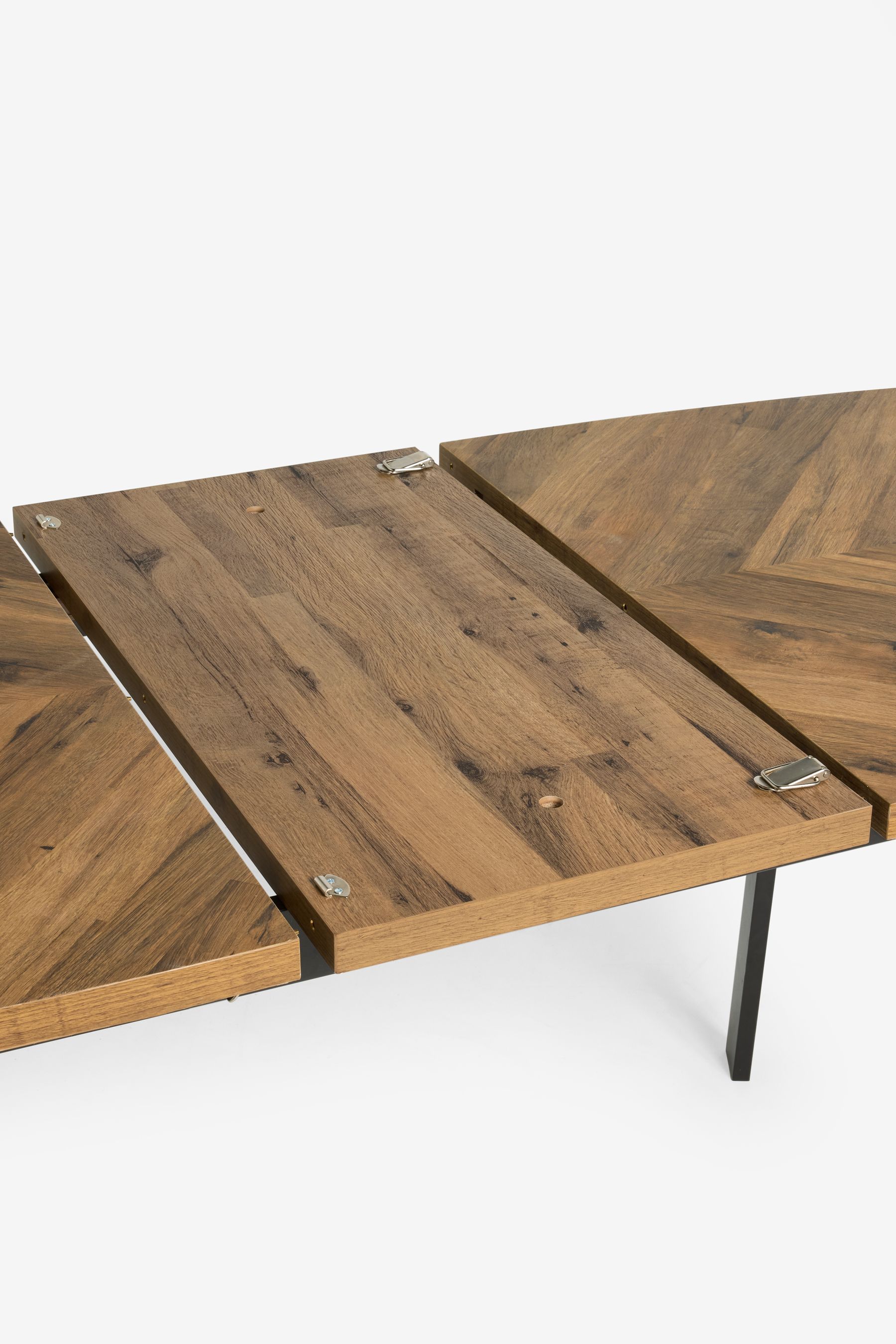 Buy Dark Bronx Chevron Oak Effect 4 to 6 Seater Extending Dining Table ...