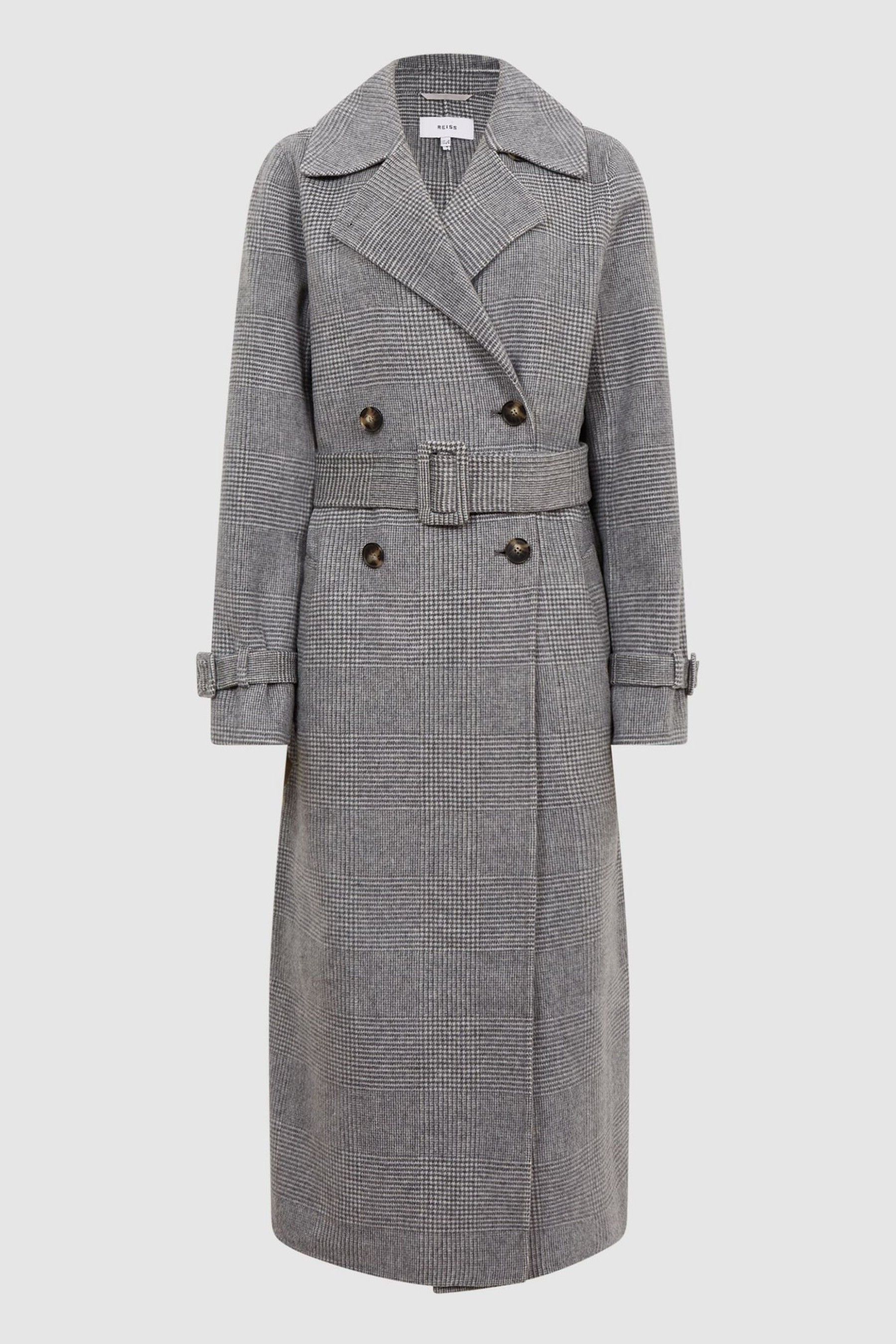 Buy Reiss Alexa Belted Blindseam Checked Trench Coat from Next Ireland