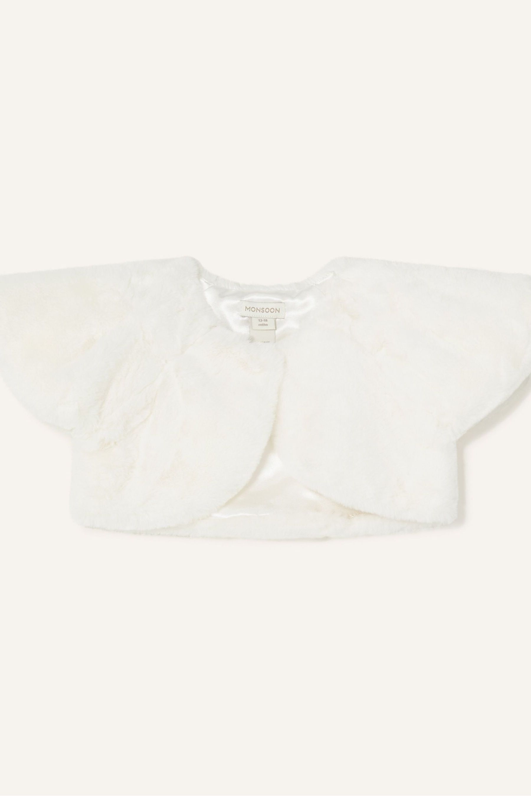 Buy Monsoon Natural Baby Faux Fur Shrug from the Next UK online shop