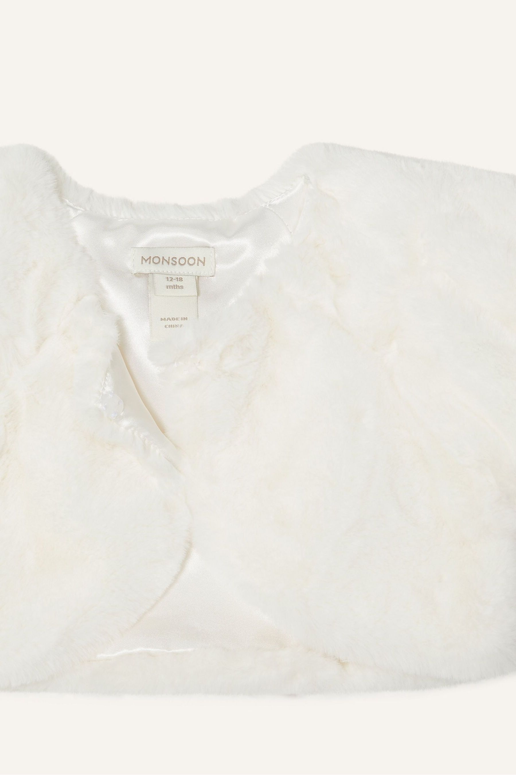 Buy Monsoon Natural Baby Faux Fur Shrug from the Next UK online shop