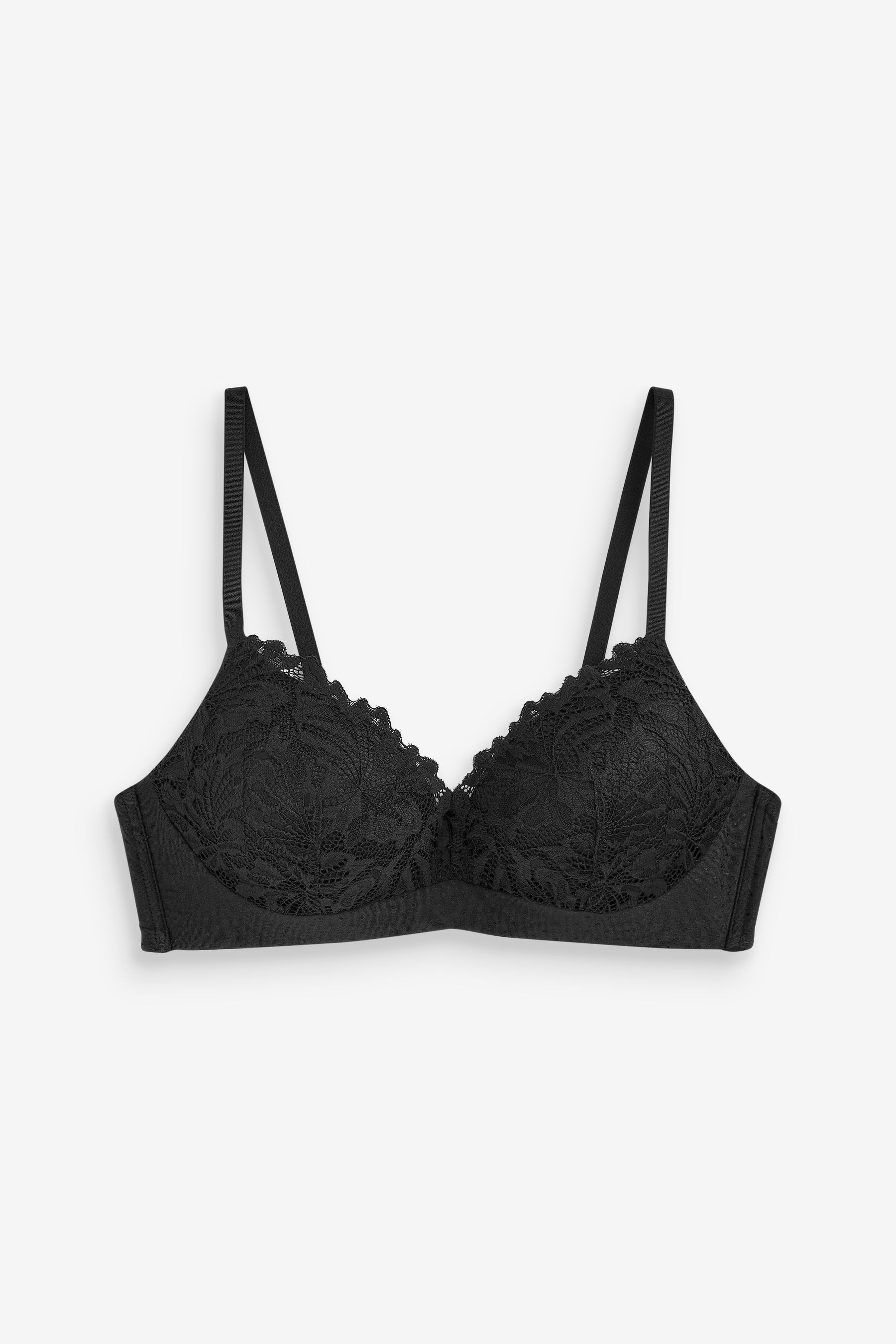 Buy Black Pad Non Wire Comfort Lace Bra from the Next UK online shop