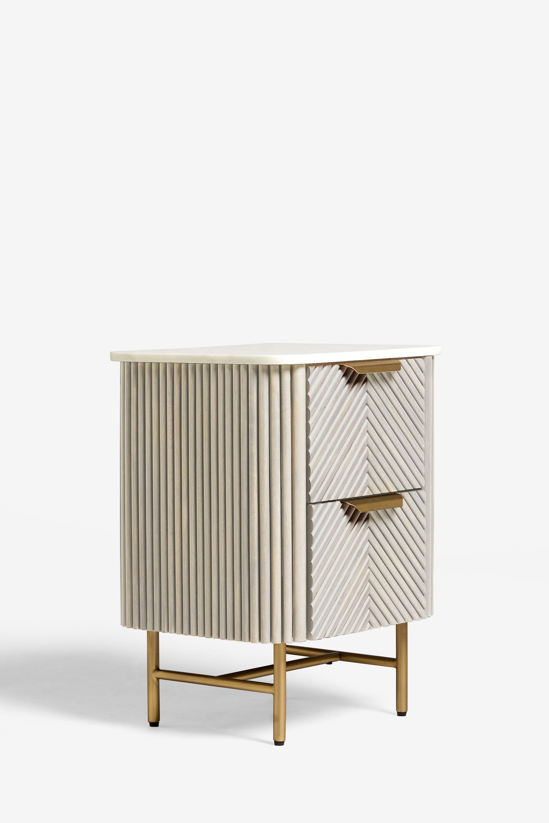 Buy Valencia Marble Mango Wood Bedside Table from Next Ireland