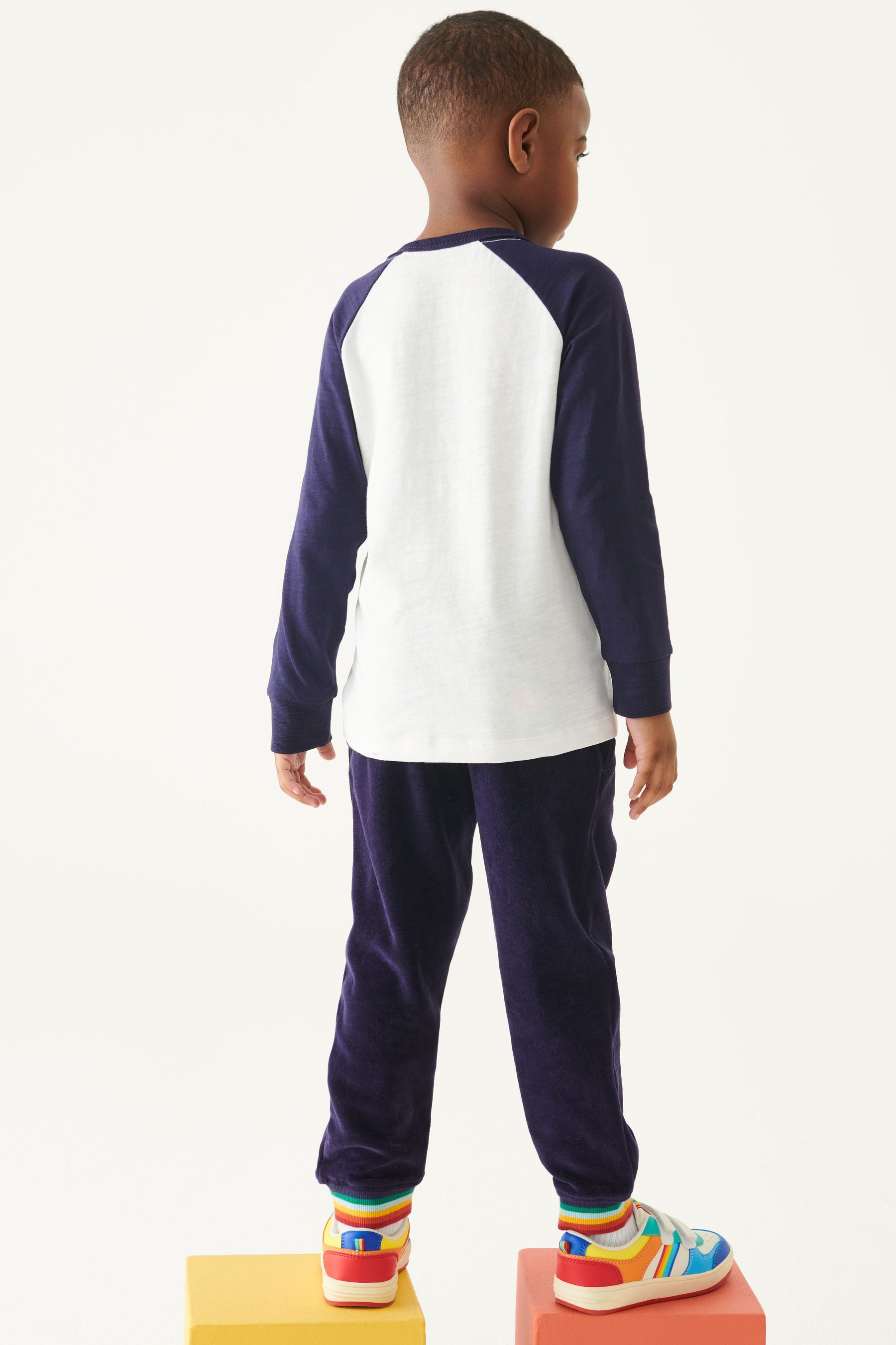 Buy Little Bird by Jools Oliver Navy Happy Long Sleeve Colourful T ...