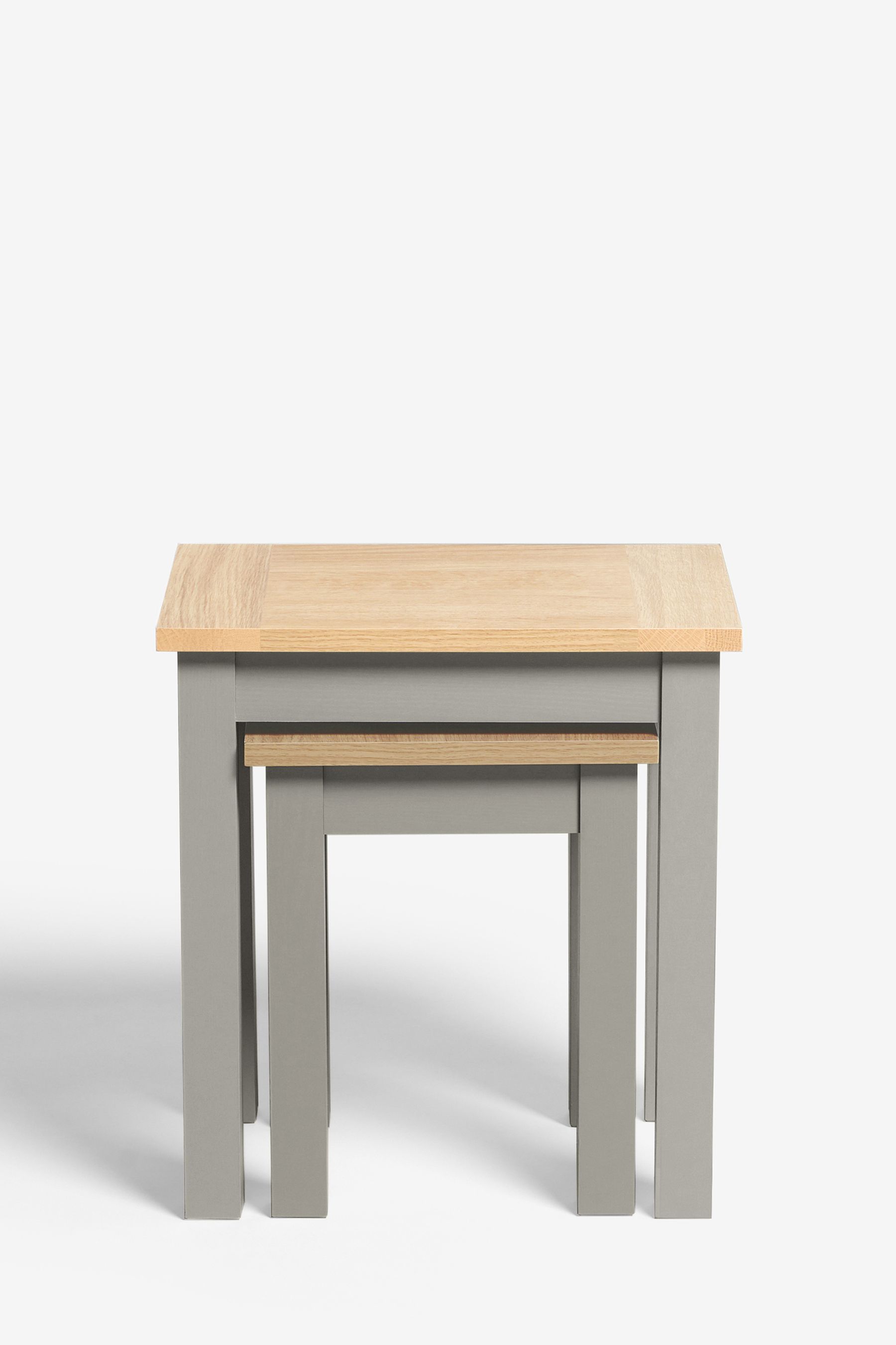 Buy Dove Grey Malvern Oak Effect Rectangle Set of 2 Nest of Tables from ...