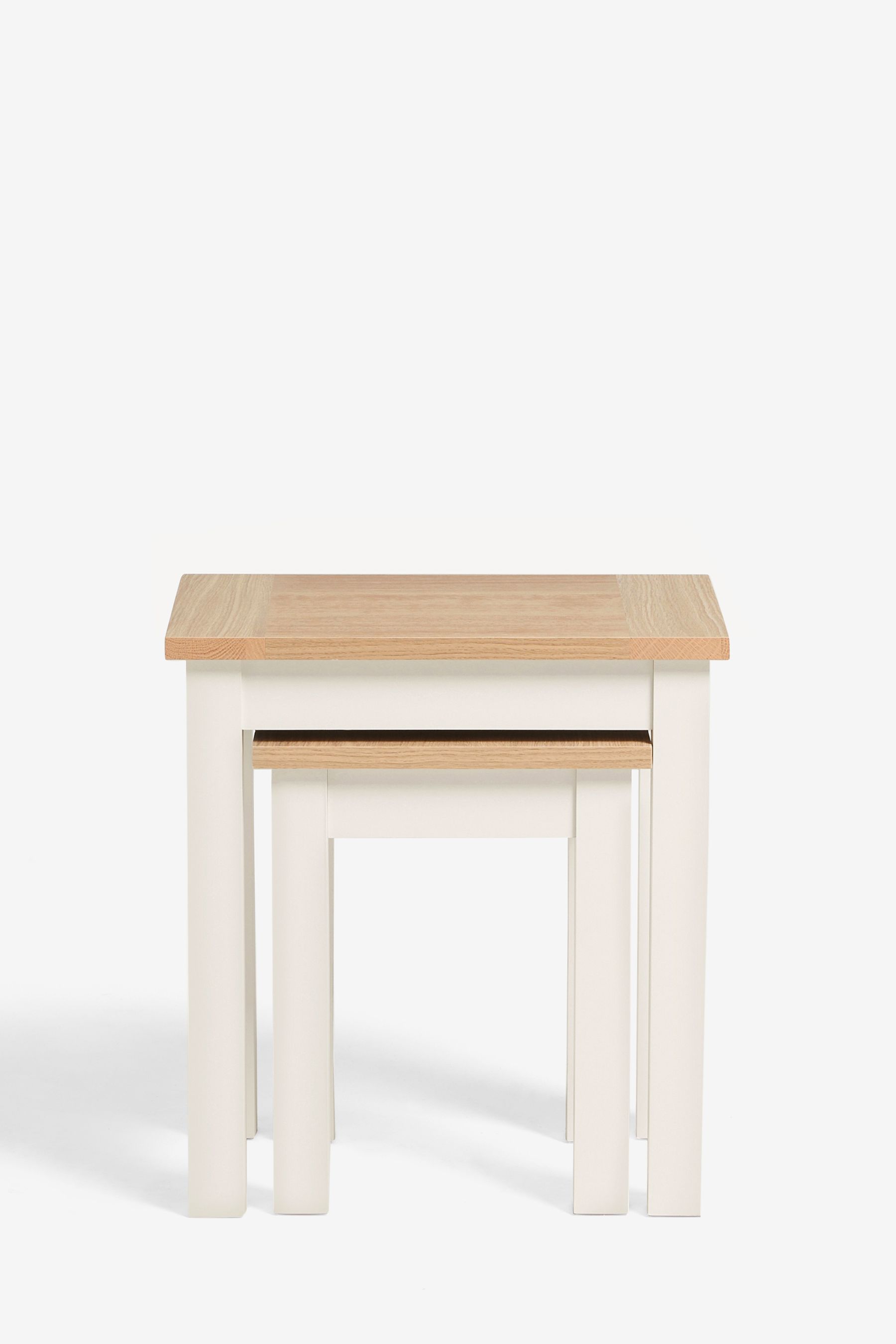 Buy Cream Malvern Oak Effect Rectangle Set of 2 Nest of Tables from the ...