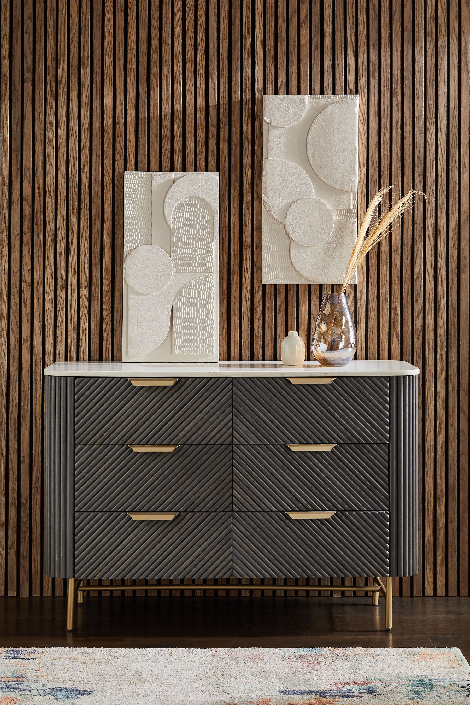 Buy Dark Grey Valencia Mango 6 Drawer Chest of Drawers from the Next UK ...