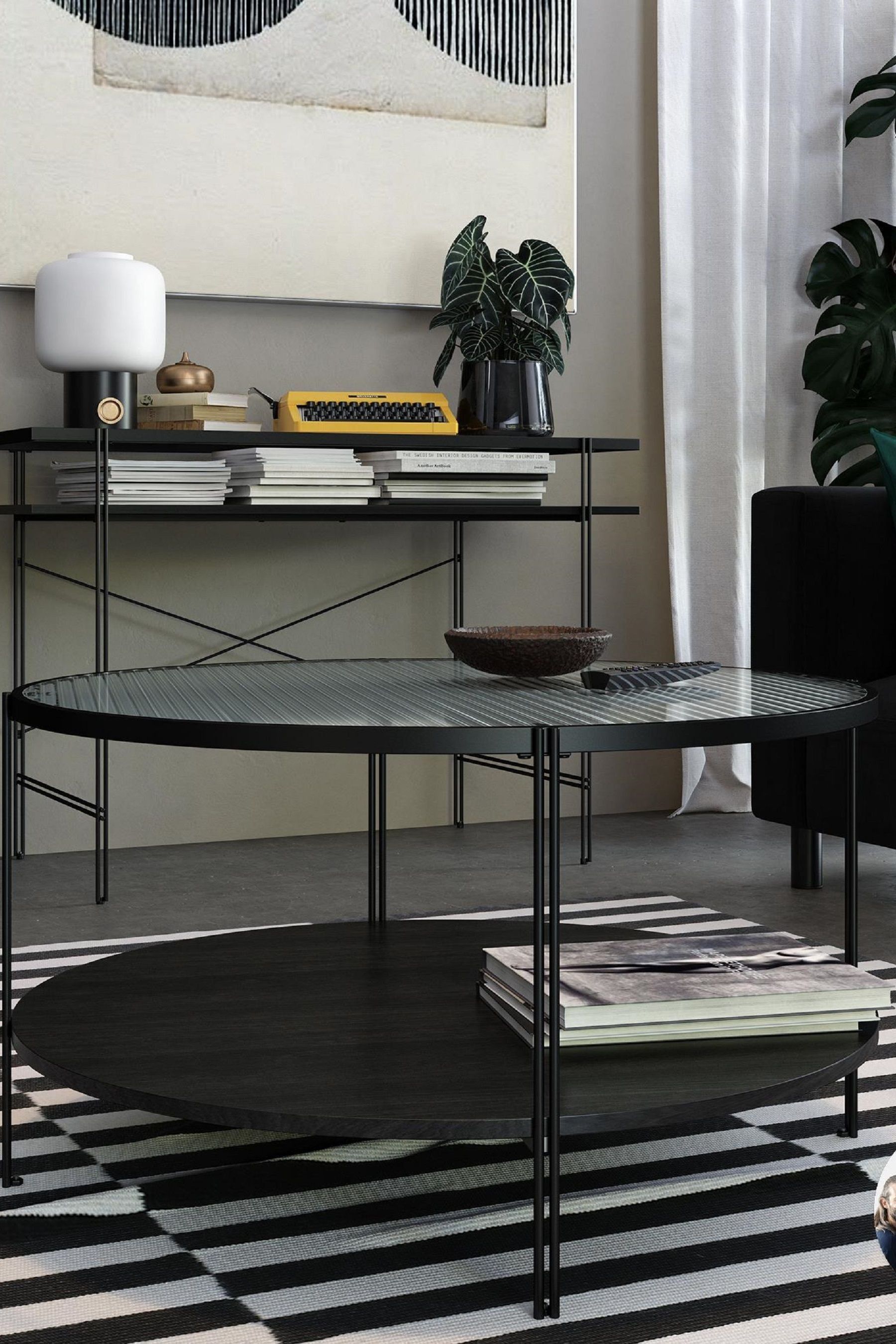 Buy Dorel Home Black Oak Europe Wainwright Round Coffee Table from the ...