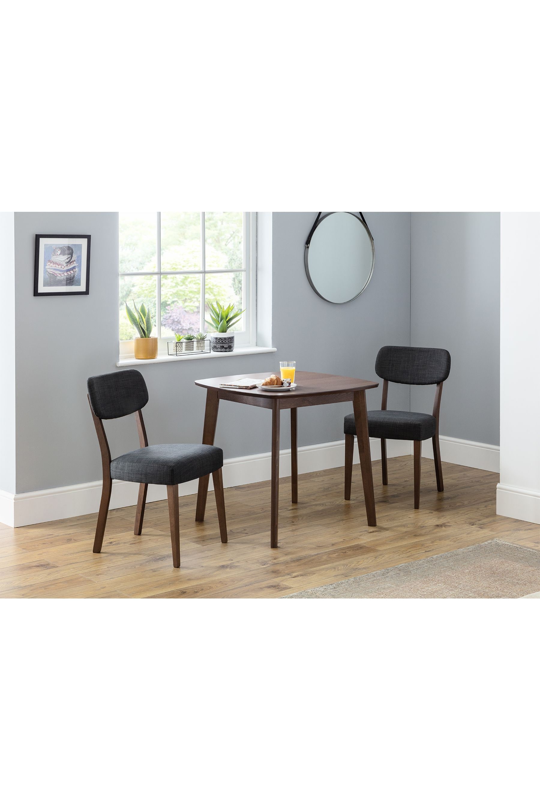 Buy Julian Bowen Walnut Lennox Square 4 Seater Dining Table from the ...