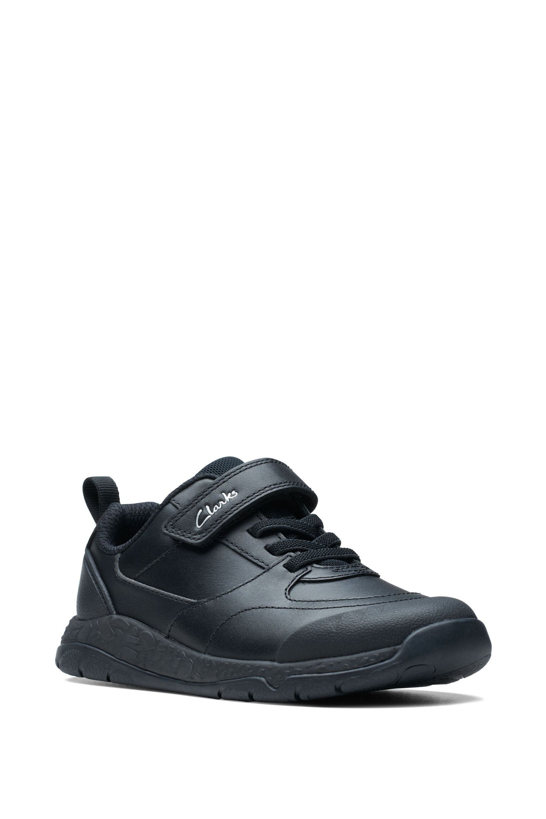 Buy Clarks Black Multi Fit Leather Steggy Stride Shoes from the Next UK ...