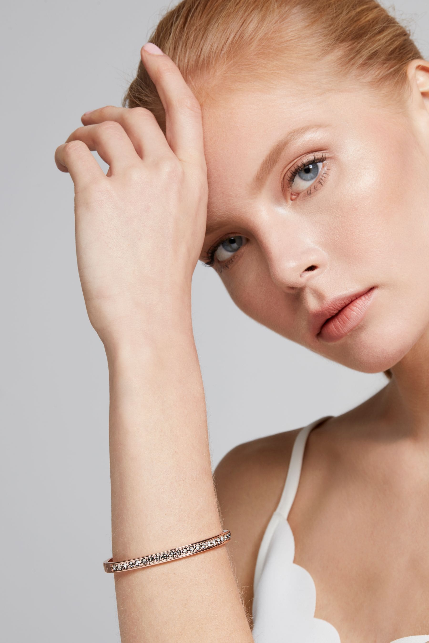 Buy Ted Baker Rose Gold Tone CLEMARA: Crystal Hinge Bangle from the ...