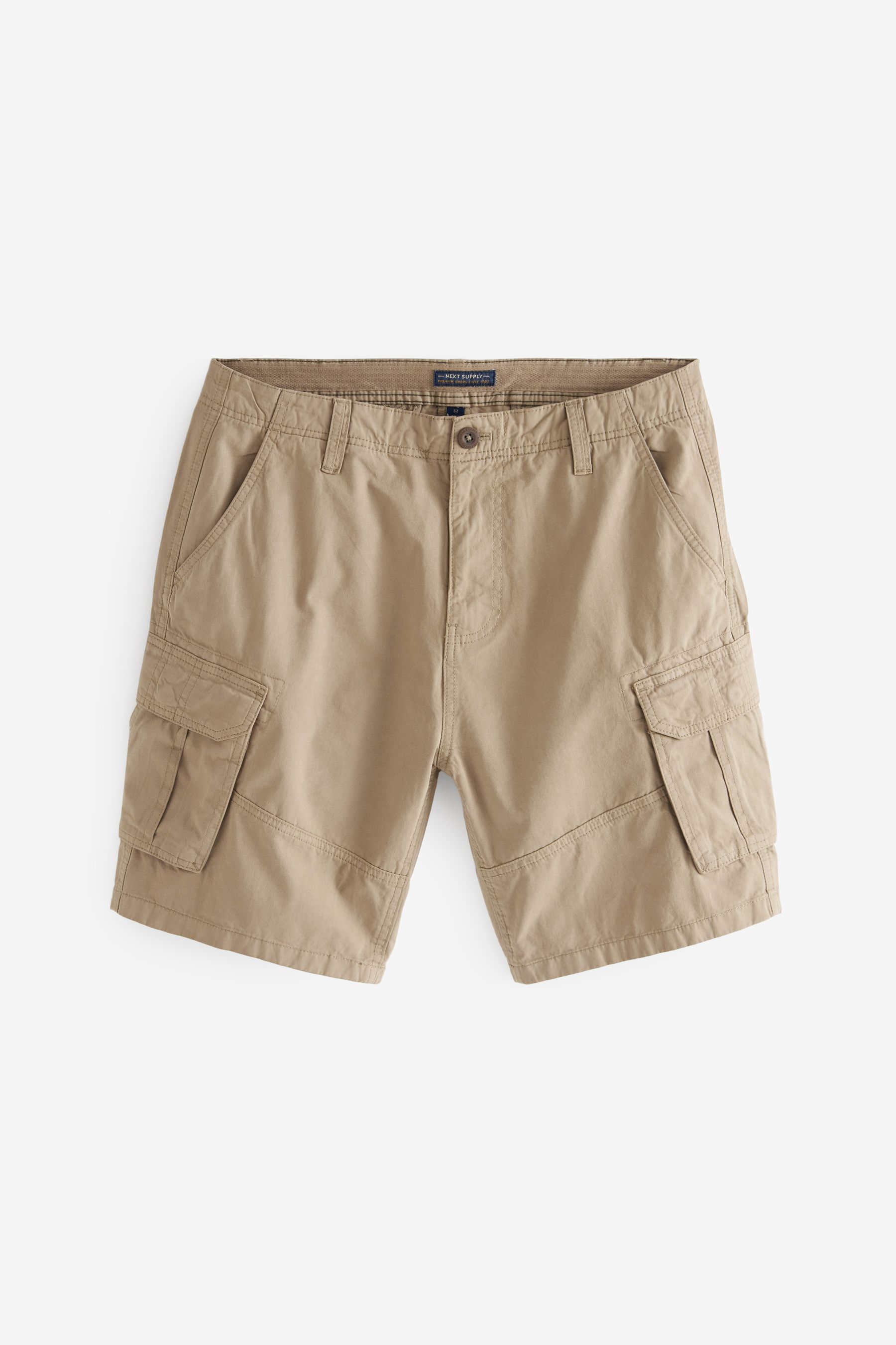 Buy Stone Natural Cotton Cargo Shorts from the Next UK online shop