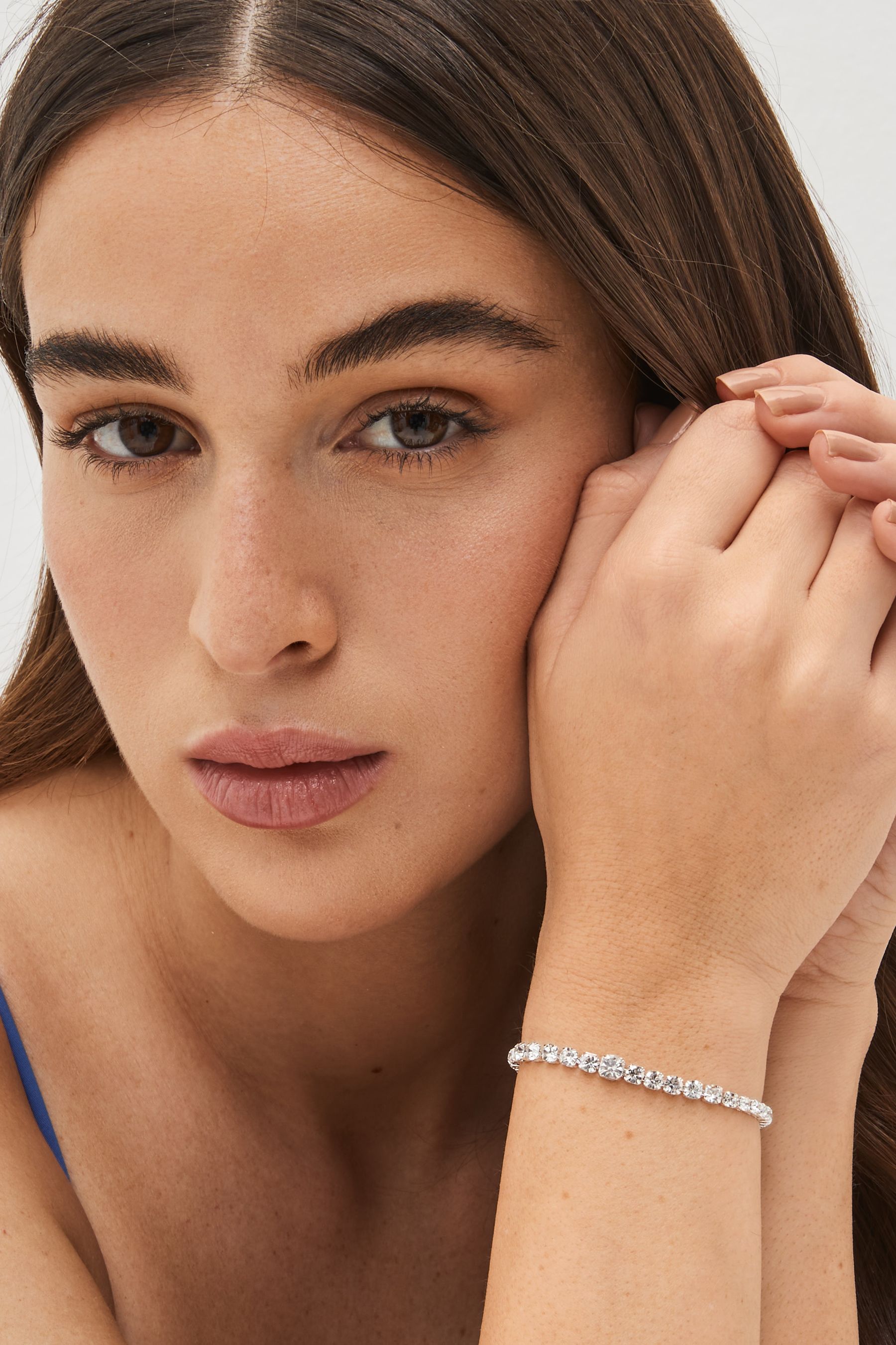 Buy Silver Tone Graduated Sparkle Bracelet from the Next UK online shop