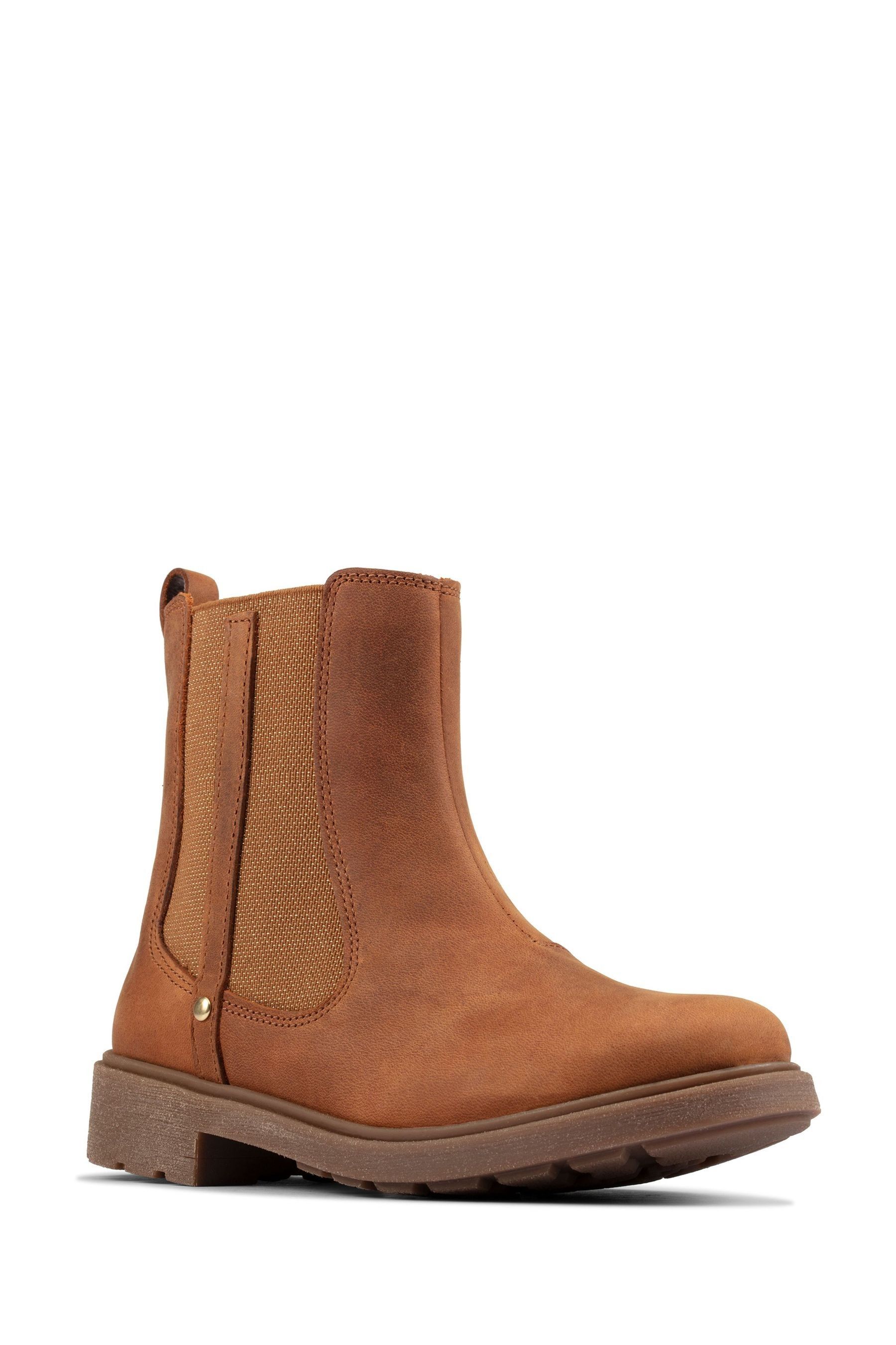 Buy Clarks Brown Multi Fit Leather Astrol Orin Boots from the Next UK ...