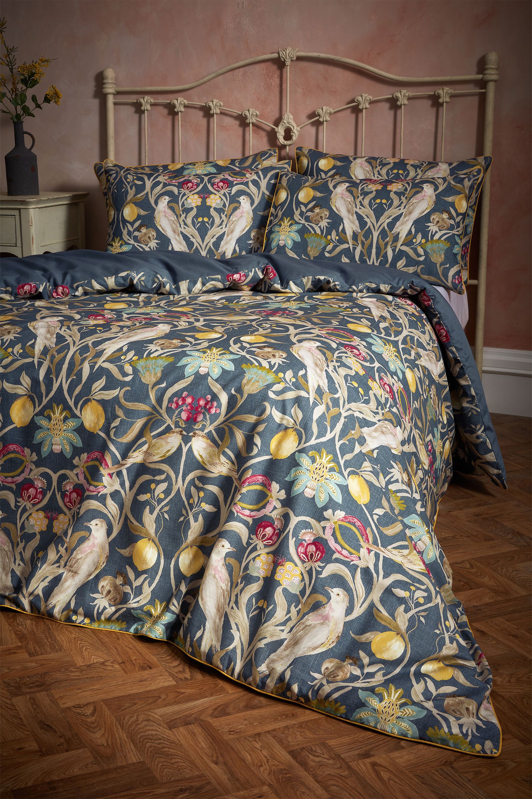 Buy EW by Edinburgh Weavers Blue Songbird Symmetrical Motif Luxury ...