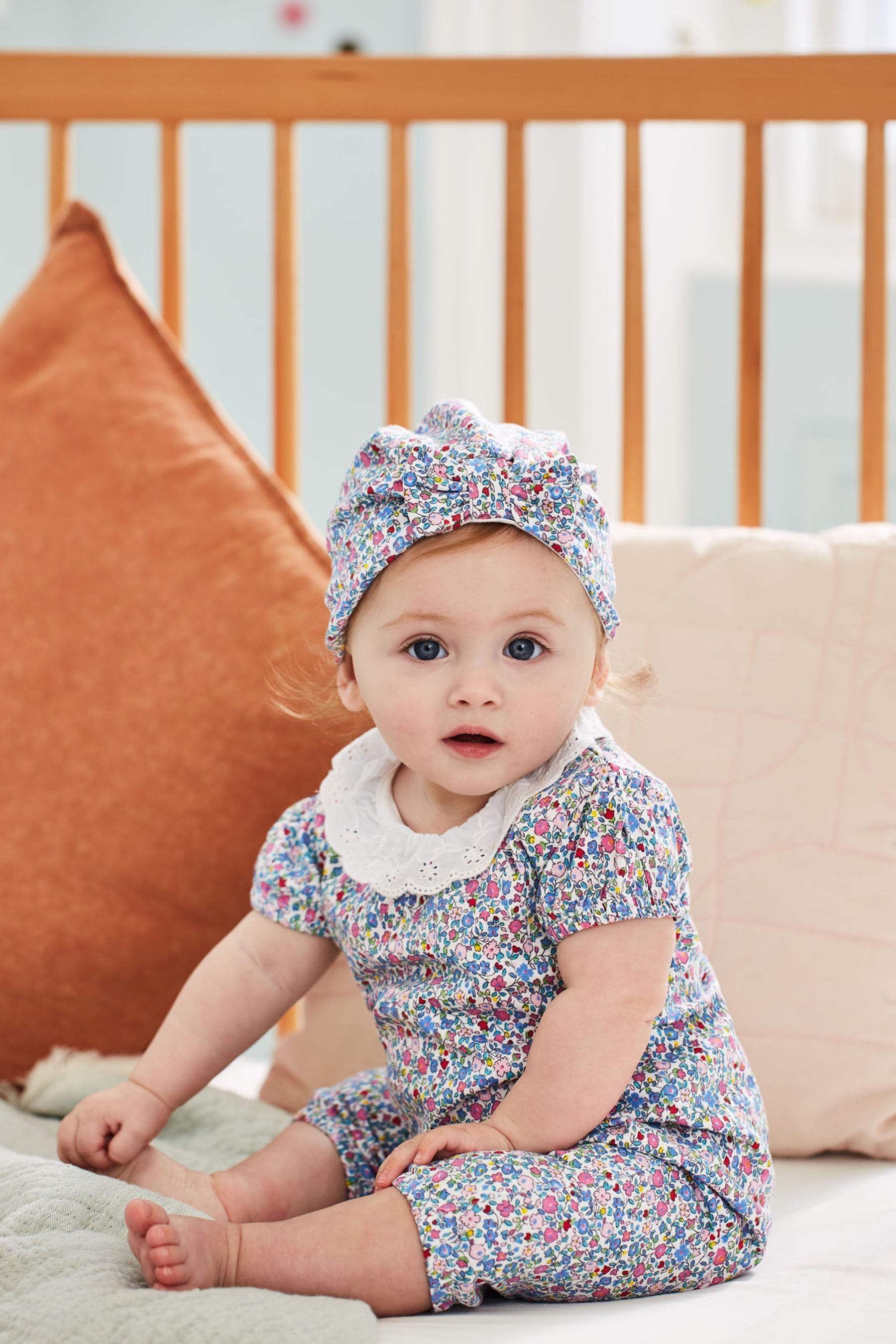 Buy JoJo Maman Bébé Summer Ditsy Pink 2-Pack Pretty Baby Rompers from ...