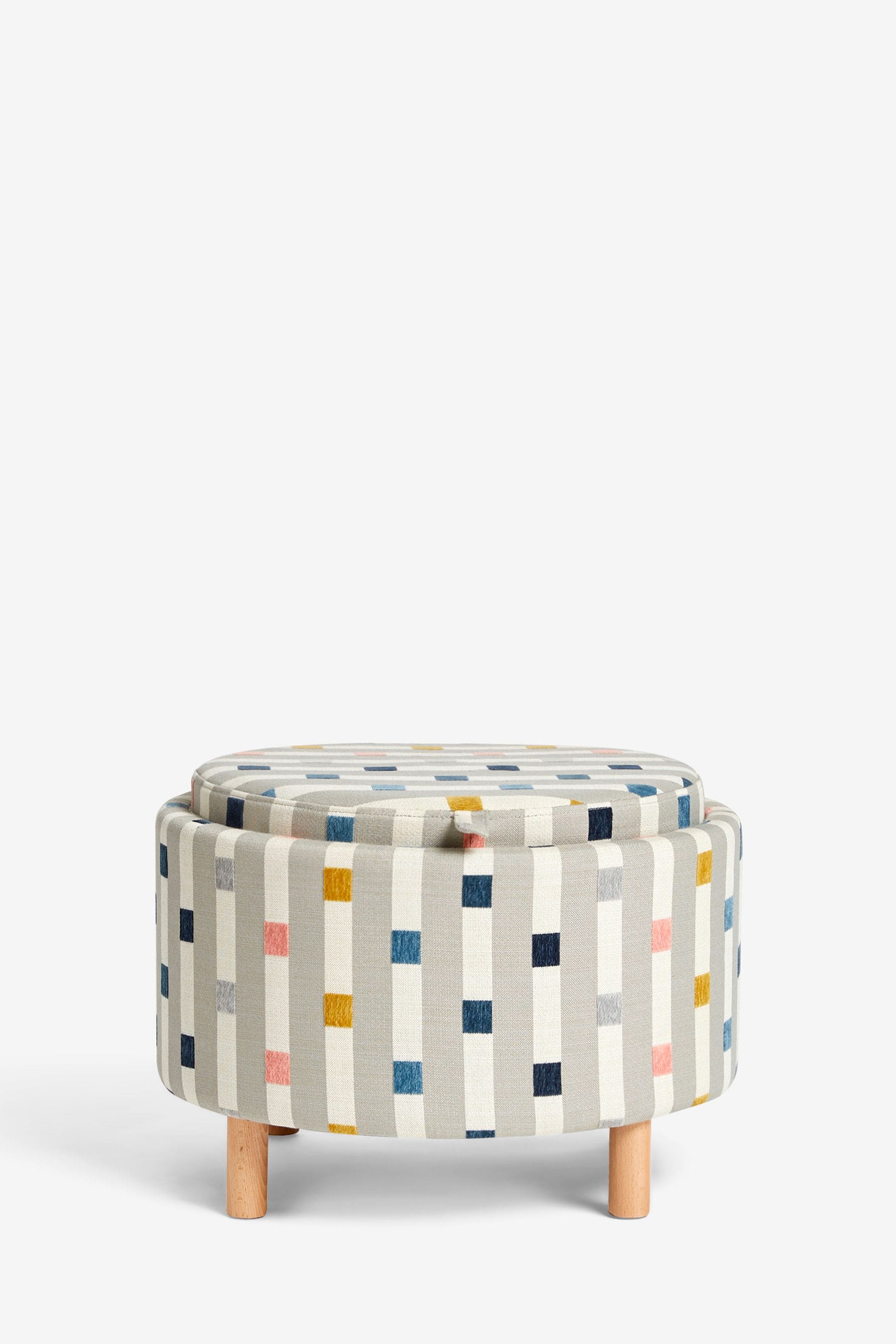 Buy Chunky Stripe Geo Grey Ashton Storage Stool from the Next UK online ...