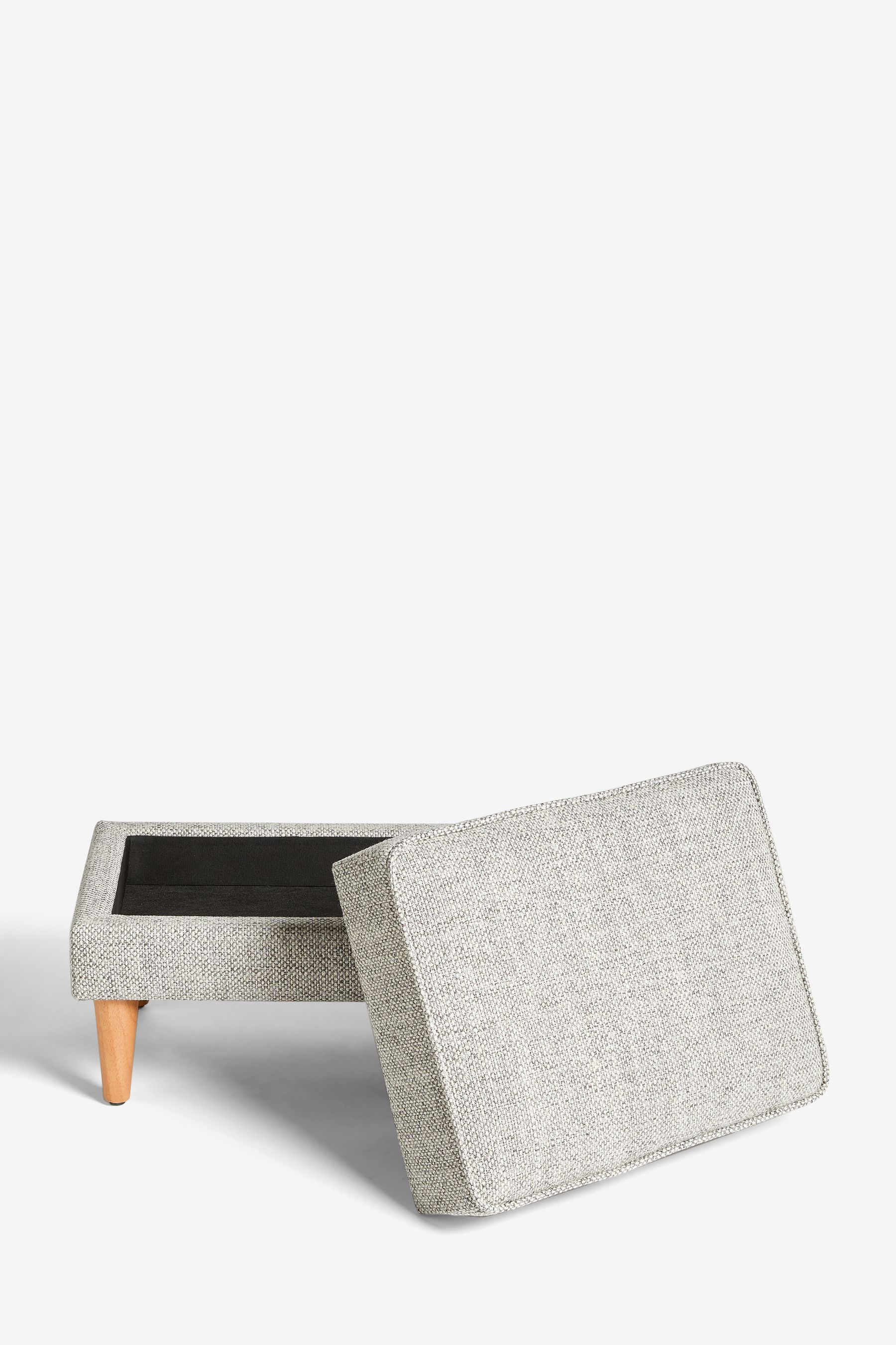 Buy Chunky Weave Dove Grey Sherlock Storage Footstool from the Next UK ...