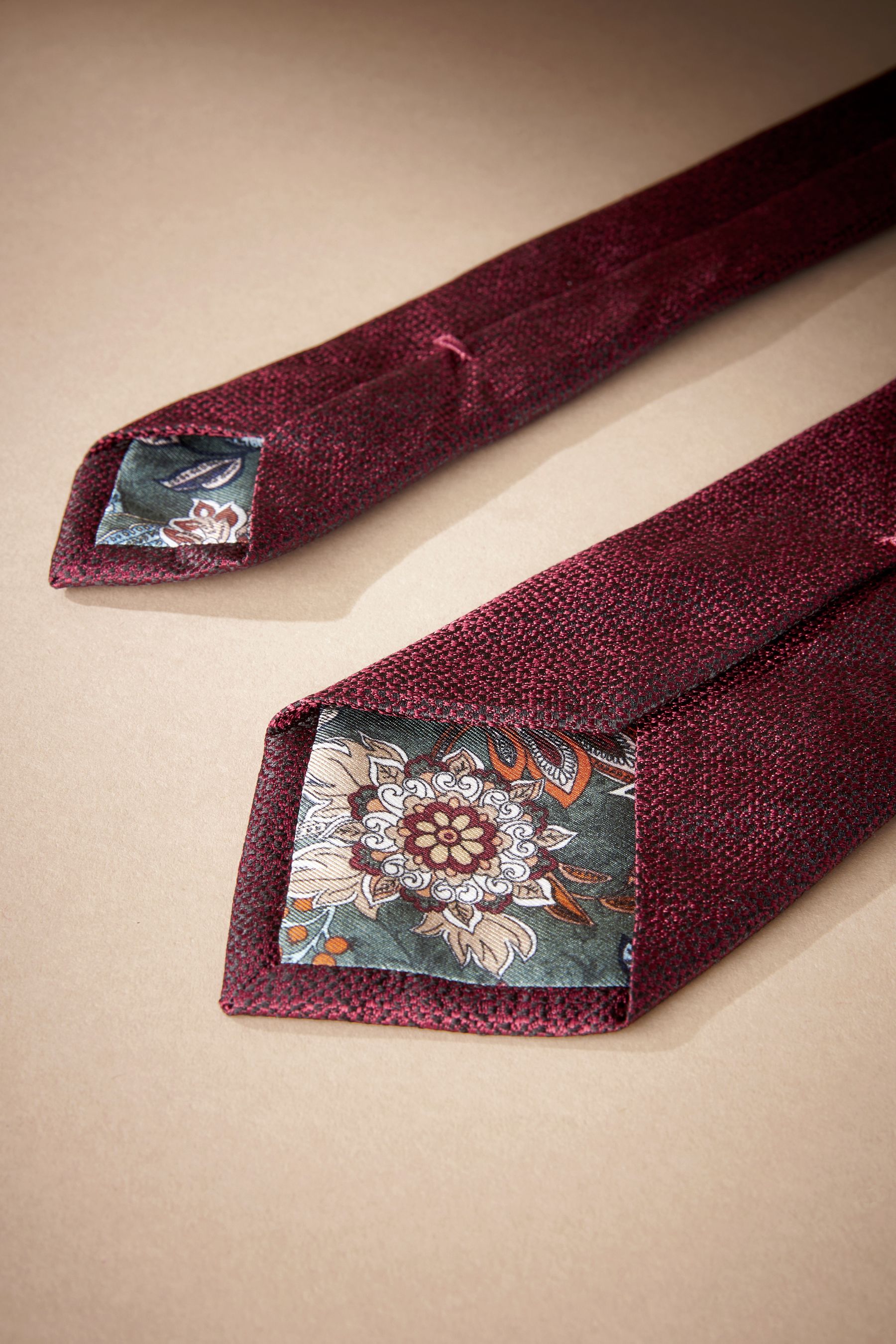 Buy Burgundy Red Signature Made In Italy Tie from the Next UK online shop