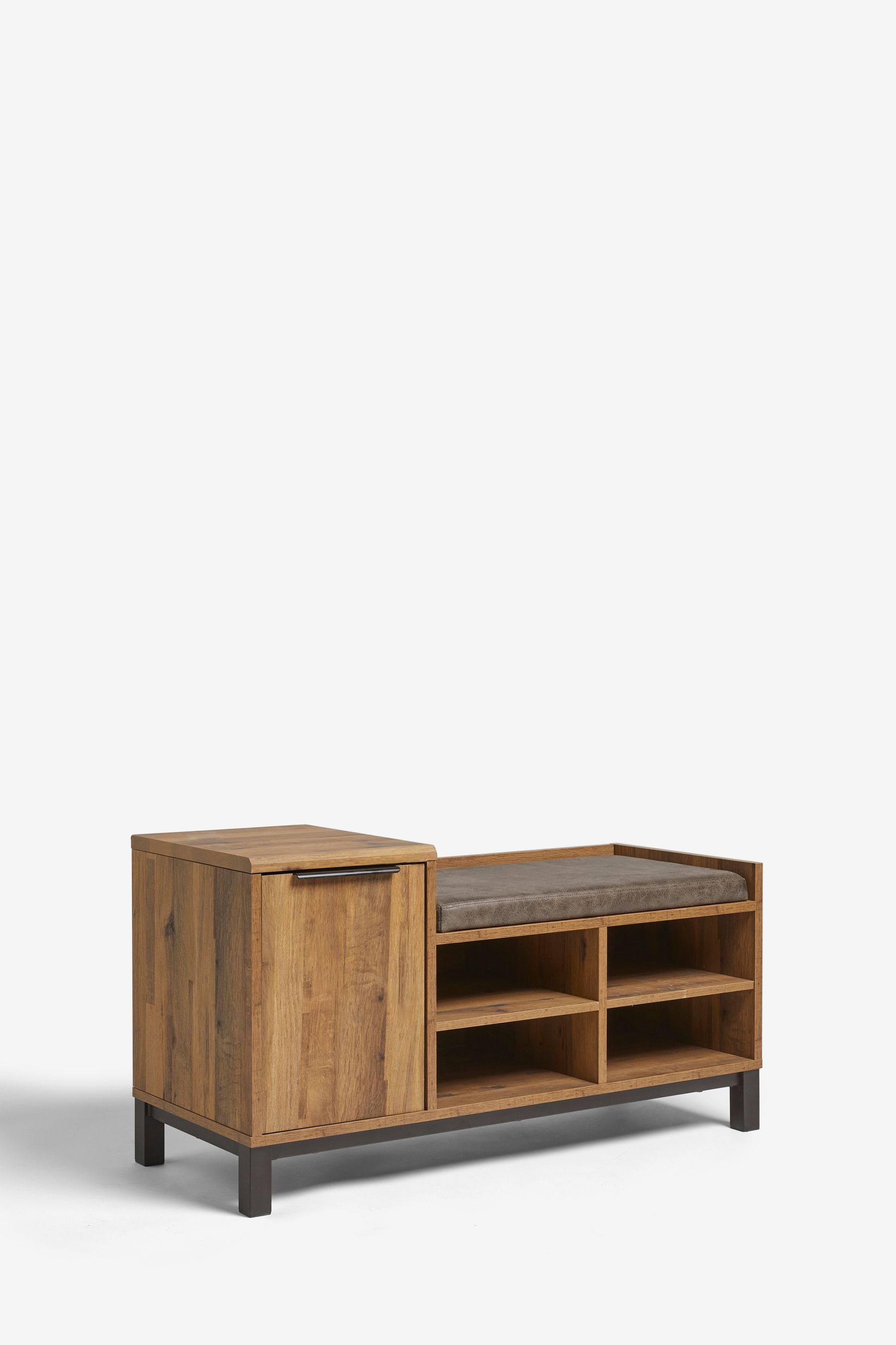 Buy Dark Natural Bronx Oak Effect Storage Bench from the Next UK online ...