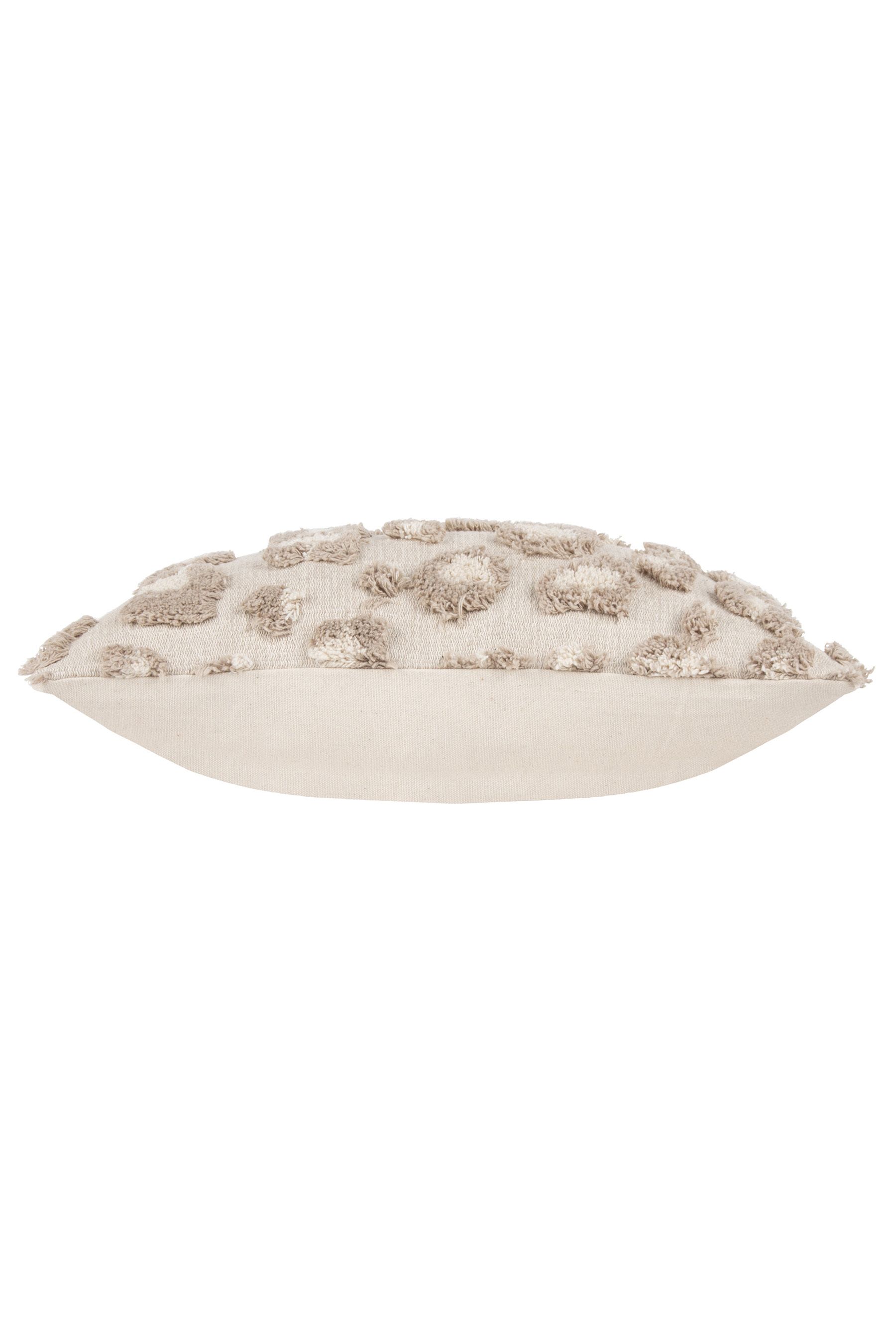 Buy furn. Natural Maeve Tonal Leopard Print Tufted Cotton Cushion from ...