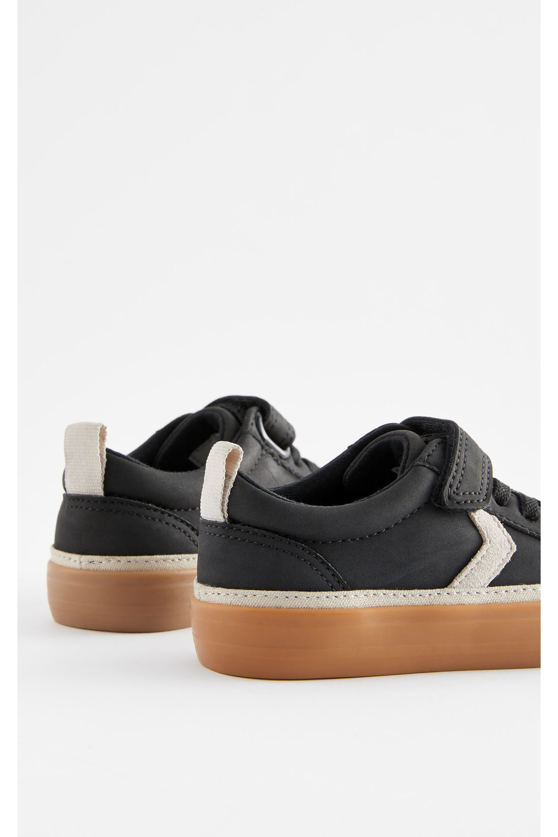 Buy Black Standard Fit (F) Touch Fastening Chevron Trainers from the ...