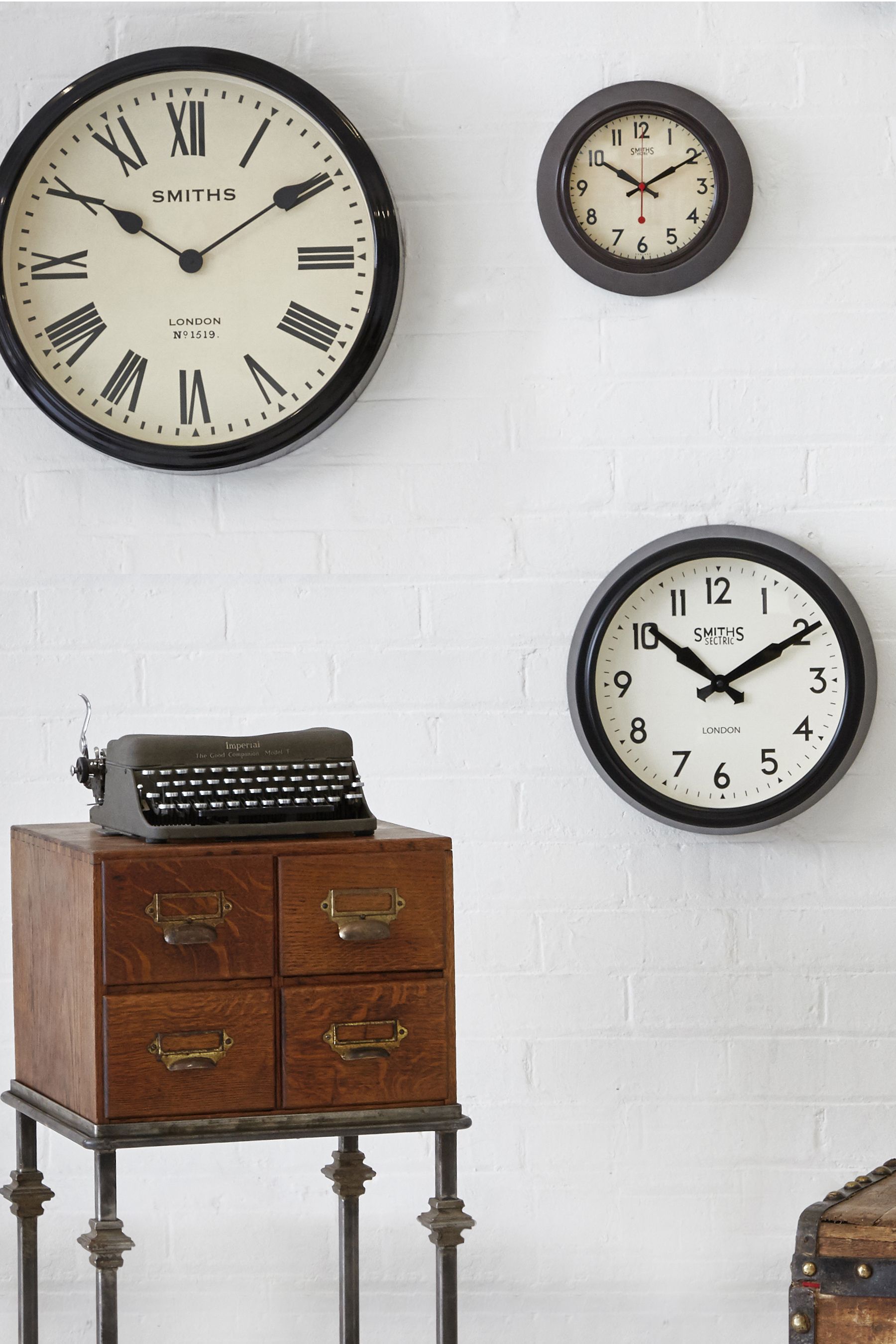 Buy Brookpace Lascelles Black Smiths Retro Wall Clock from the Next UK ...