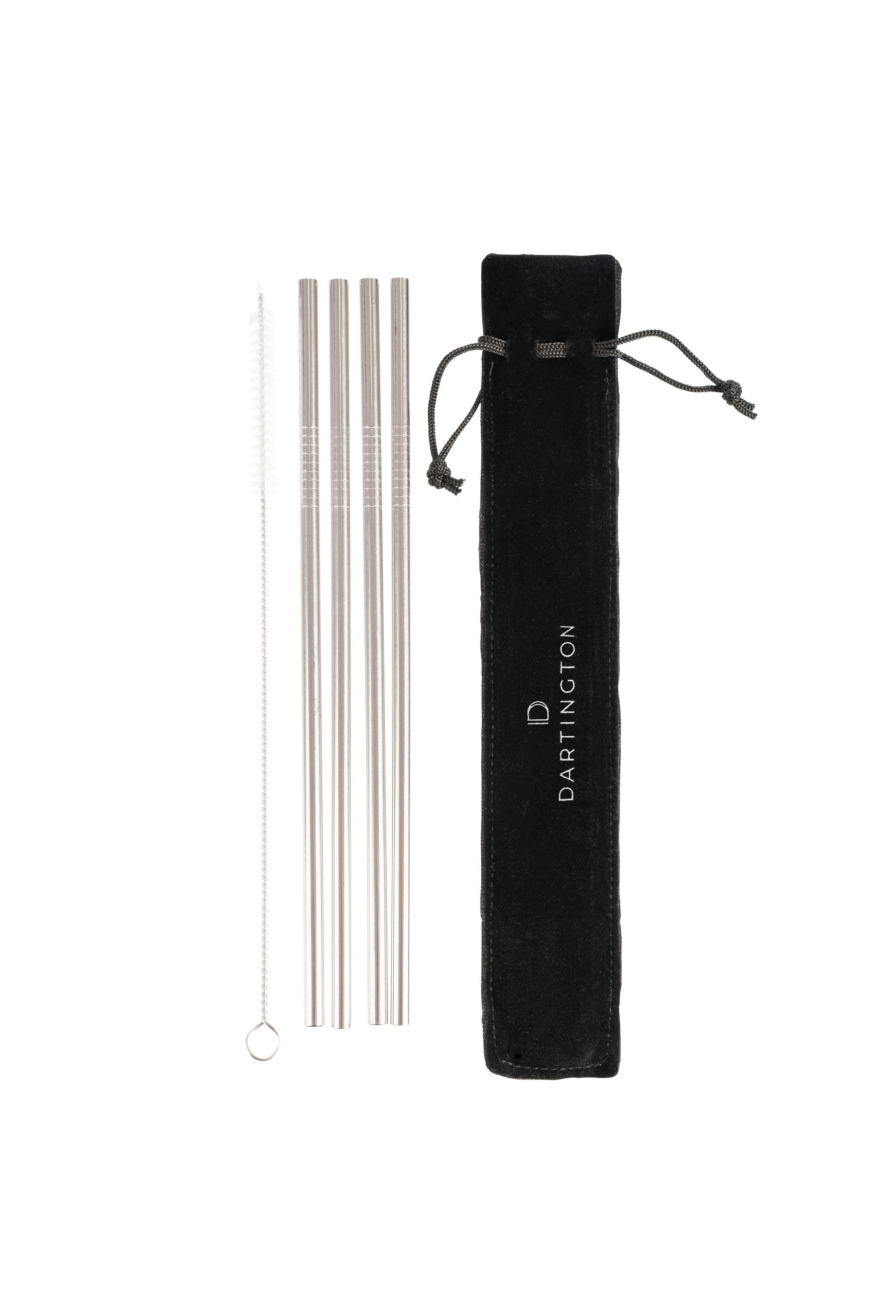 Buy Dalton & Turner Dalton & Turner 4Pc Stainless Steel Straw Set With ...
