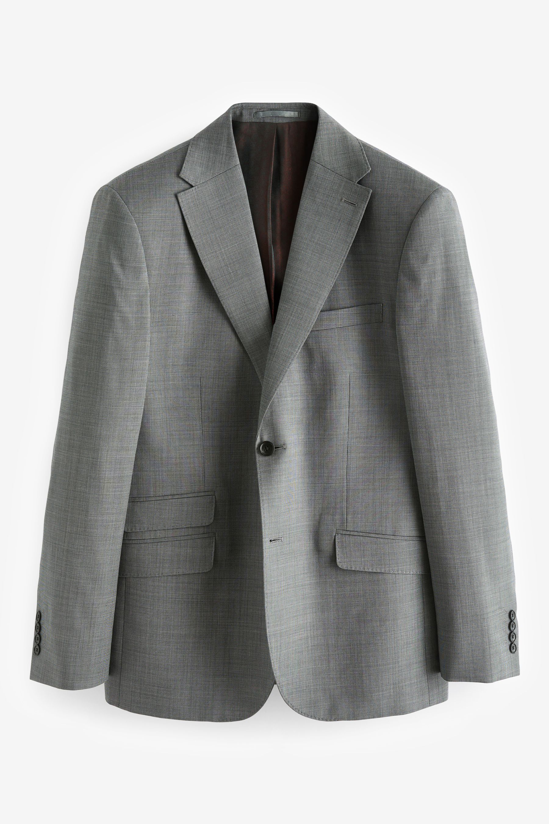 Buy Grey Tailored Fit Signature Wool Textured Suit Jacket from Next Qatar