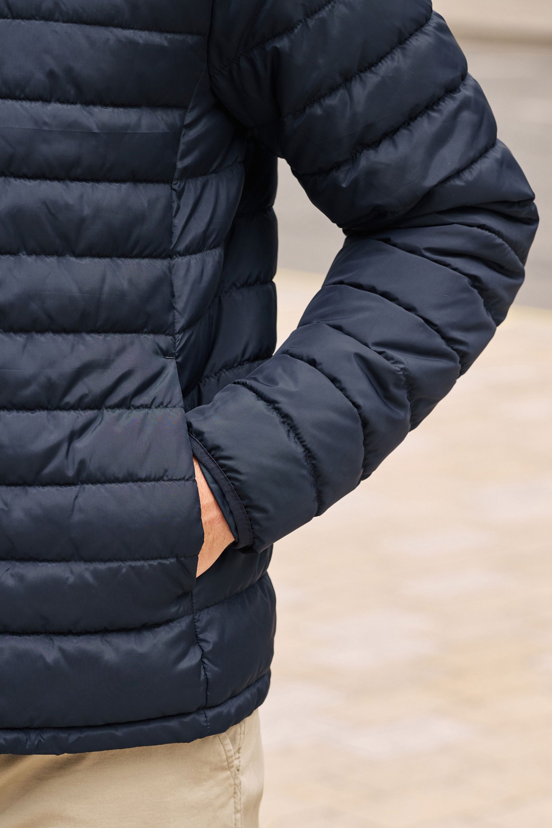 Buy Navy Blue Shower Resistant Lightweight Puffer Jacket from Next Kuwait