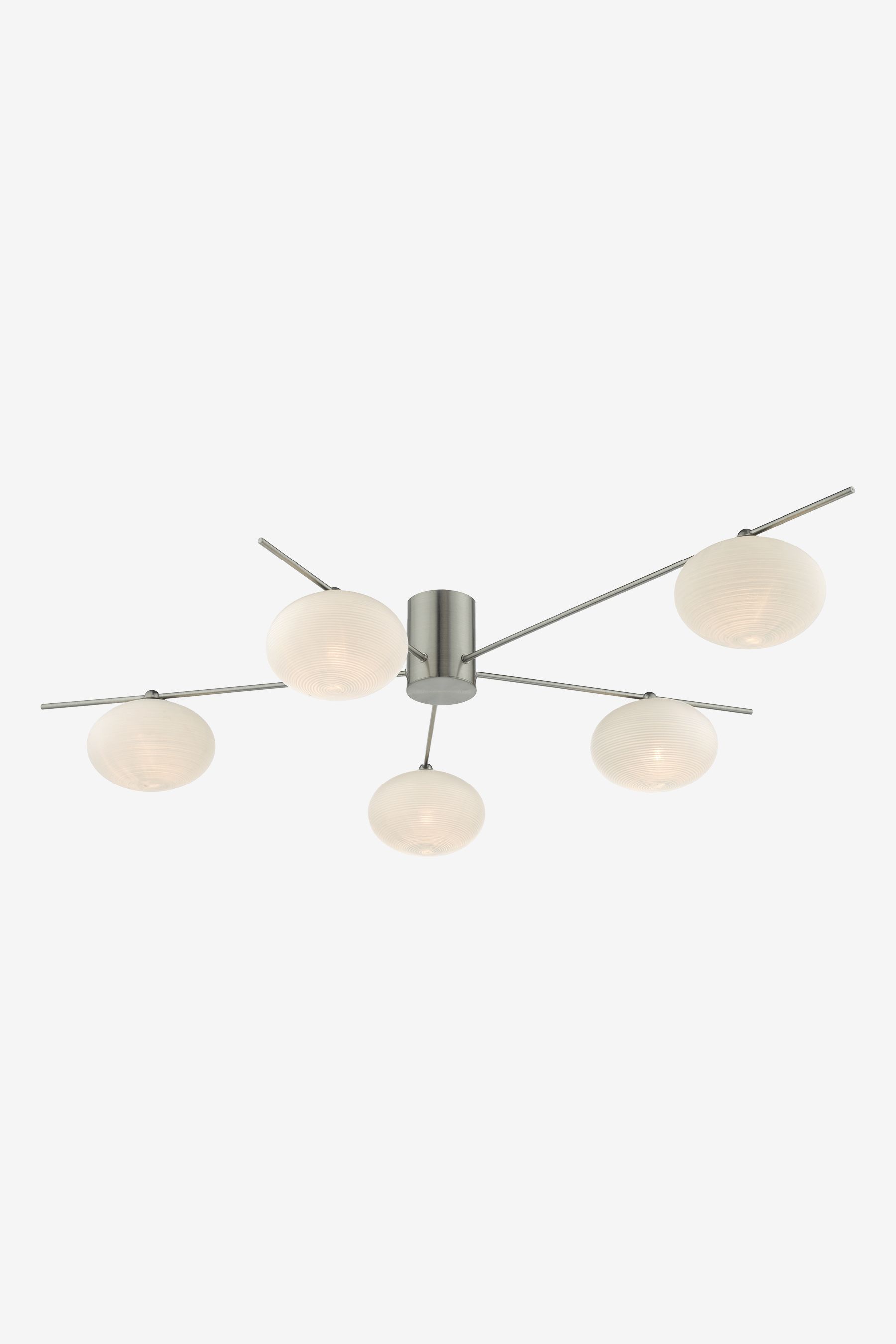 Buy Dar Lighting Chrome Jasper 5 Light Semi Flush Ceiling Light from ...