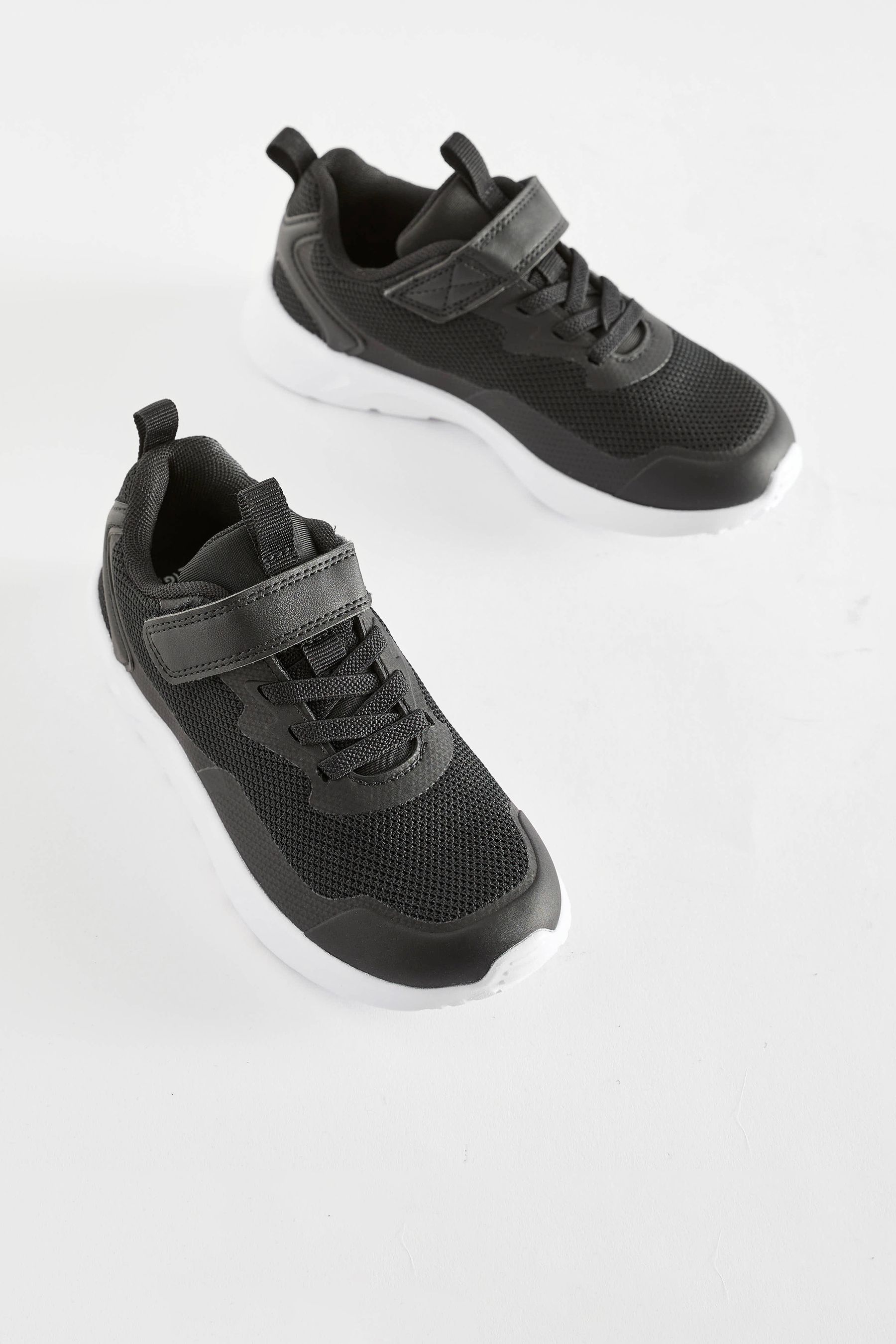 Buy Black Wide Fit (G) Single Strap Trainers from the Next UK online shop