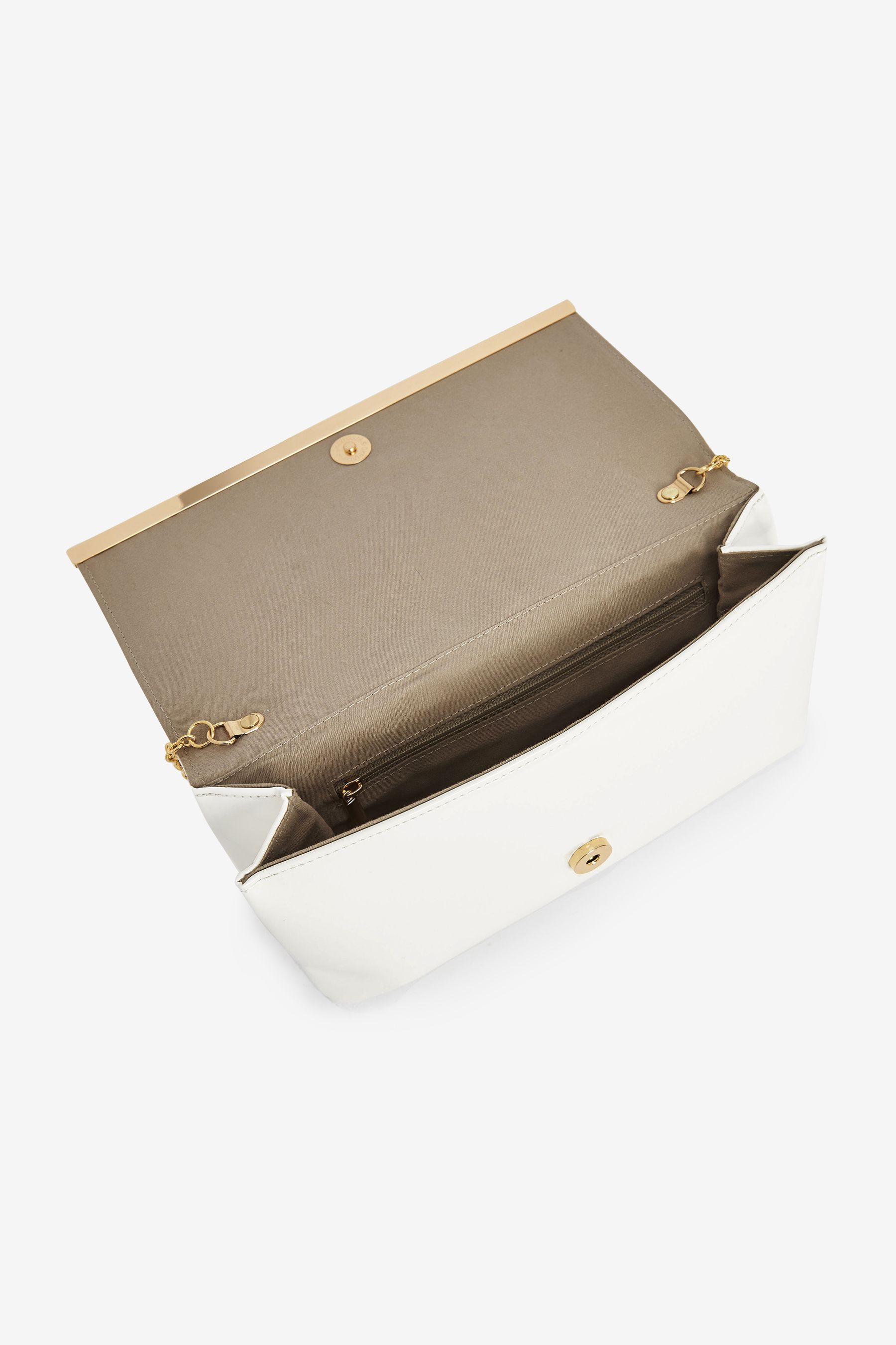Buy White Clutch Bag With Detachable Cross-Body Chain from the Next UK ...