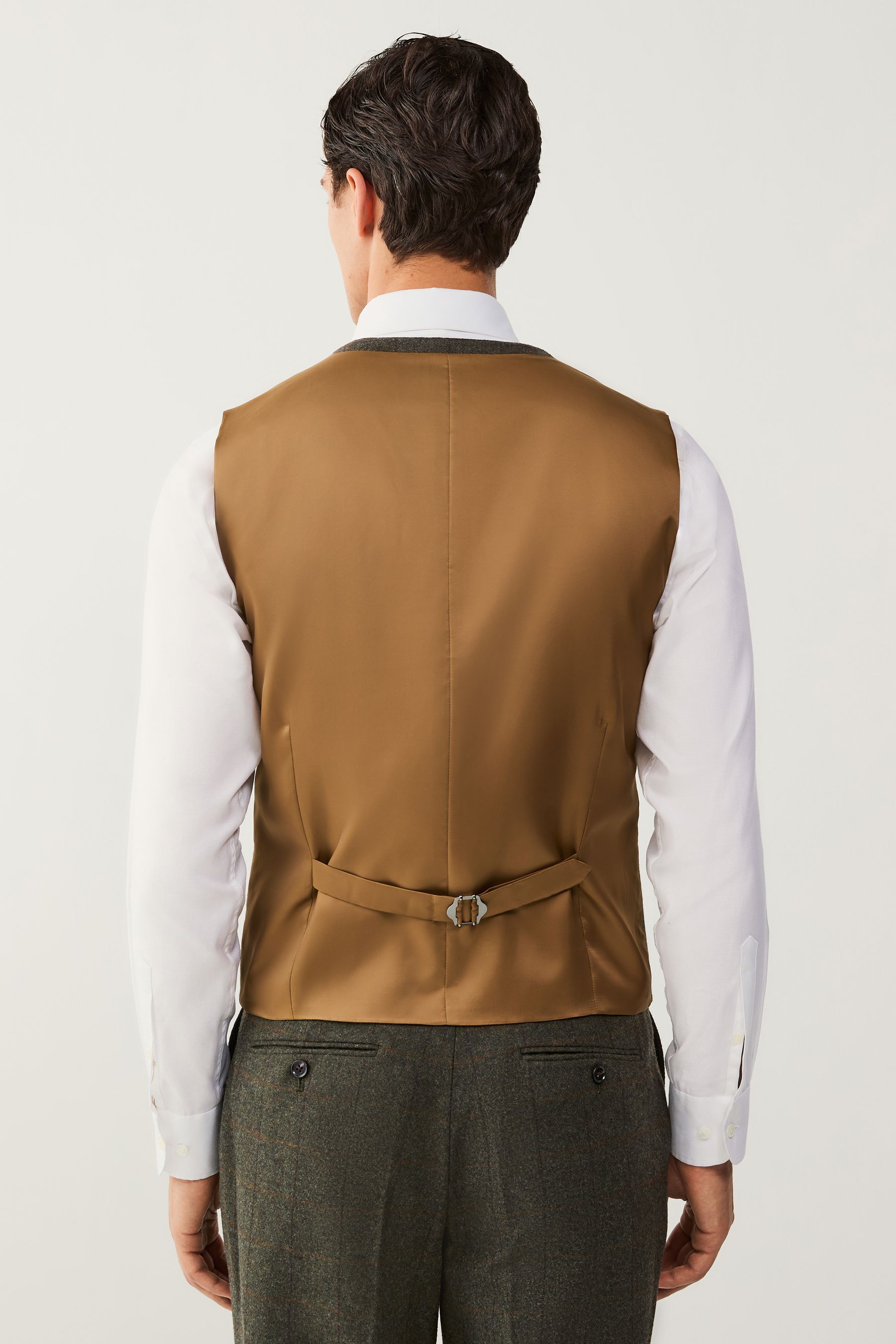 Buy Green Trimmed Check Waistcoat from the Next UK online shop