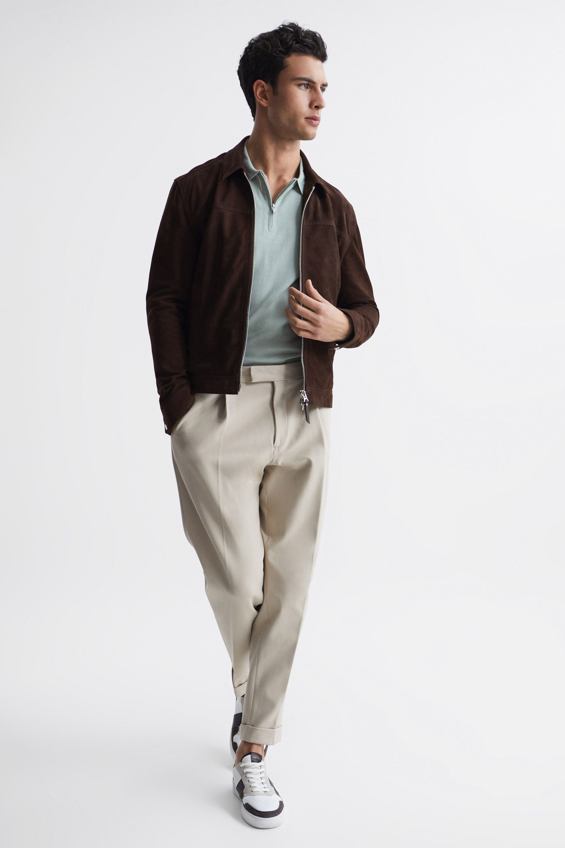 Buy Reiss Riley Suede Zip-Through Jacket from the Next UK online shop