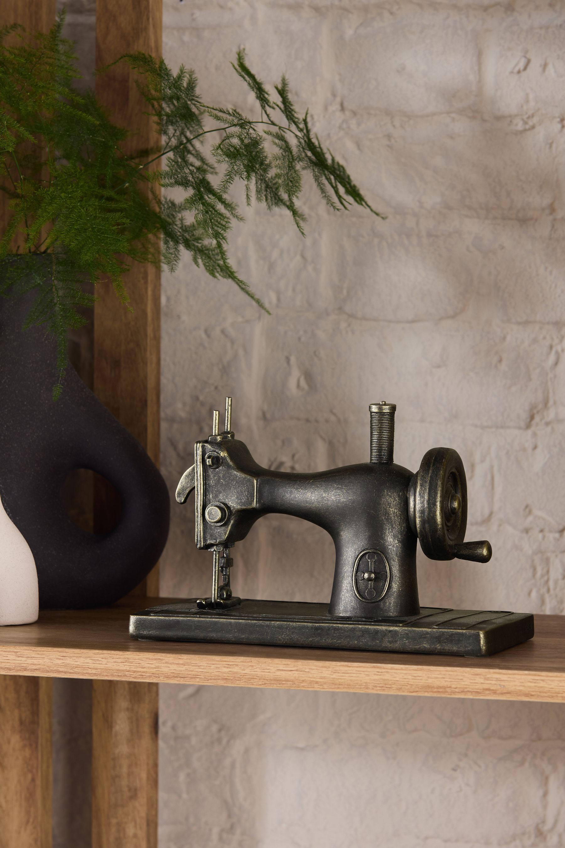 Buy Black Vintage Sewing Machine Ornament from the Next UK online shop