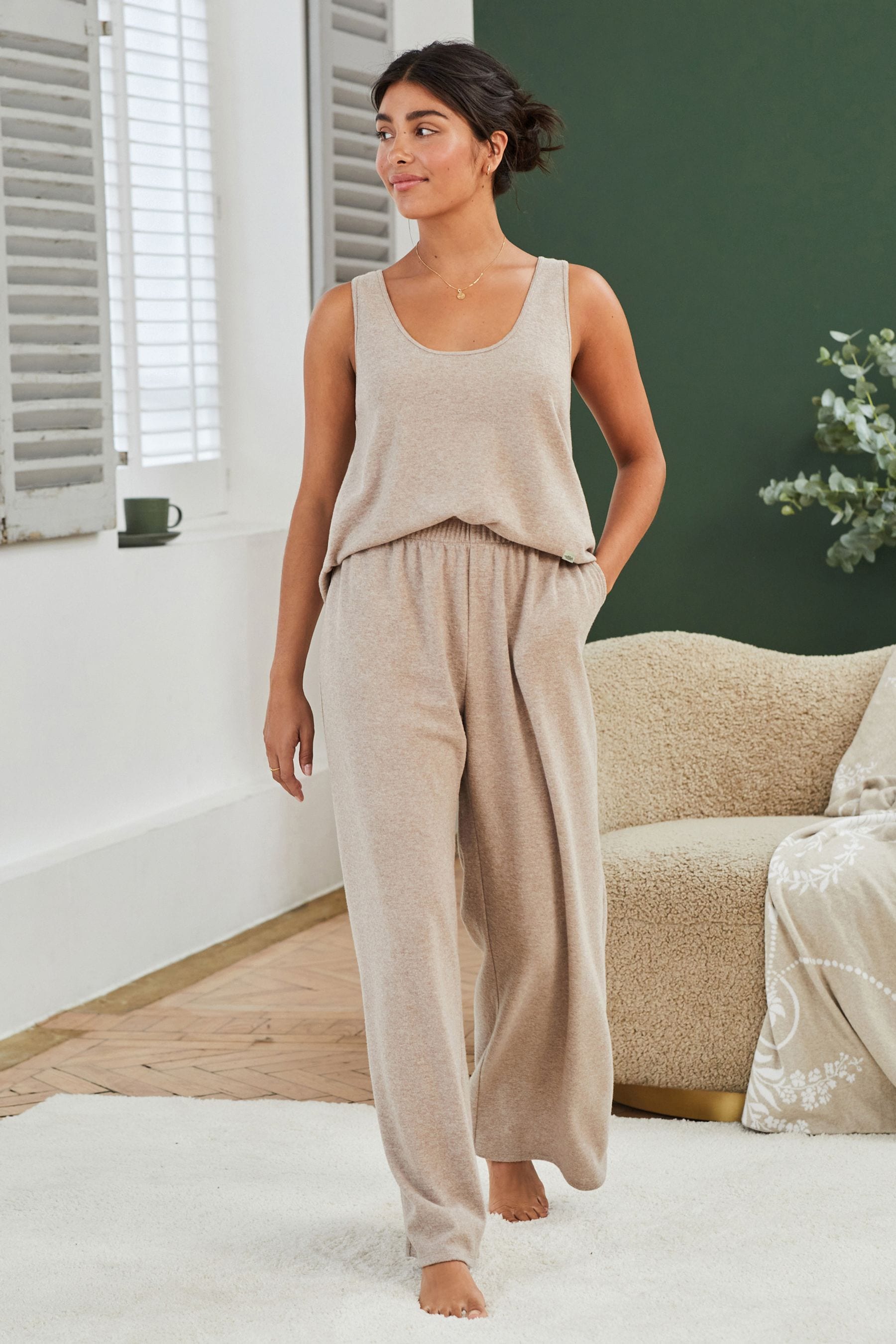 Buy Laura Ashley Oatmeal Lounge Knit Vest Top from the Next UK online shop