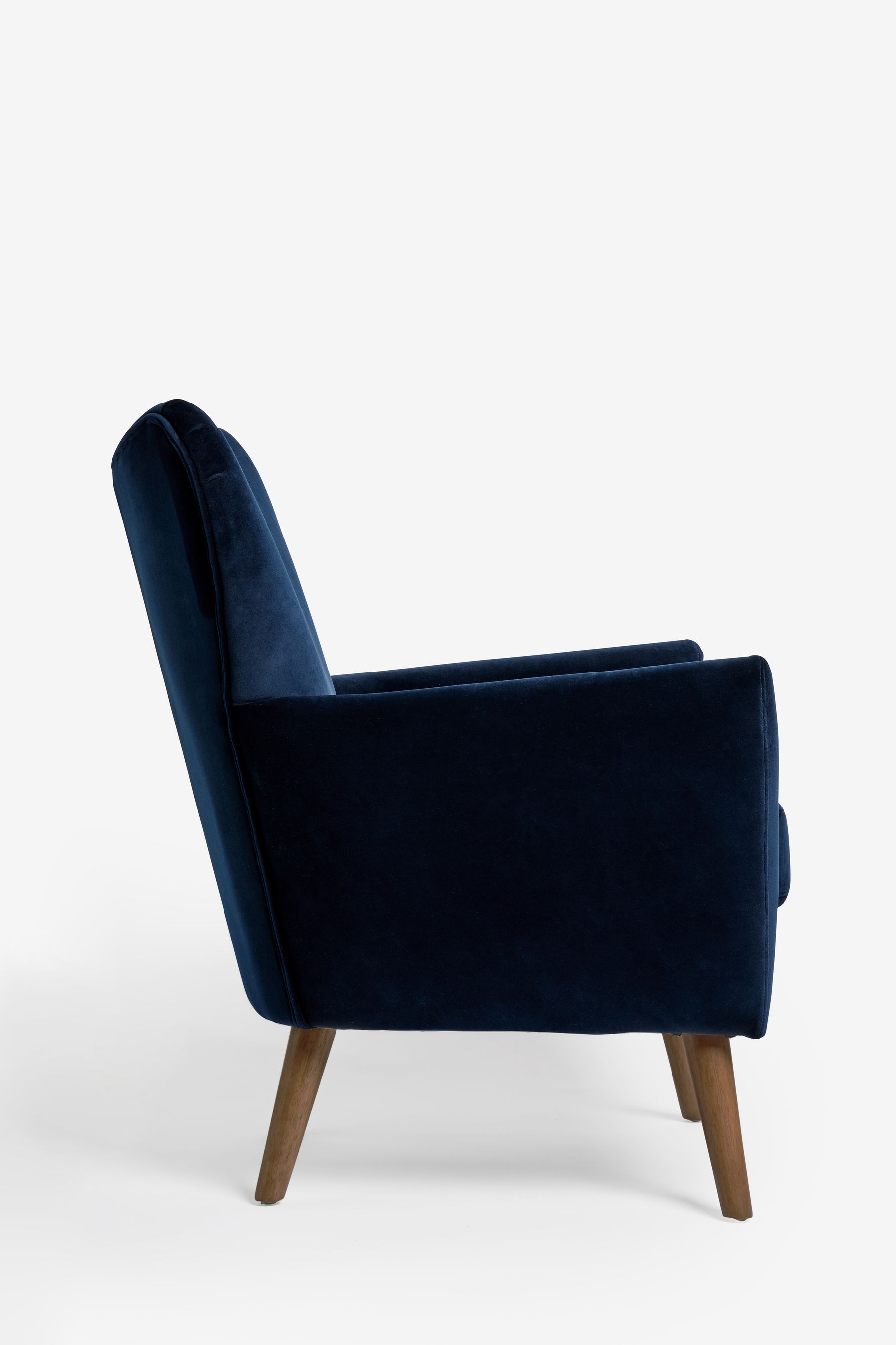 Buy Soft Velvet Navy Blue Wilson II Highback Armchair from the Next UK ...