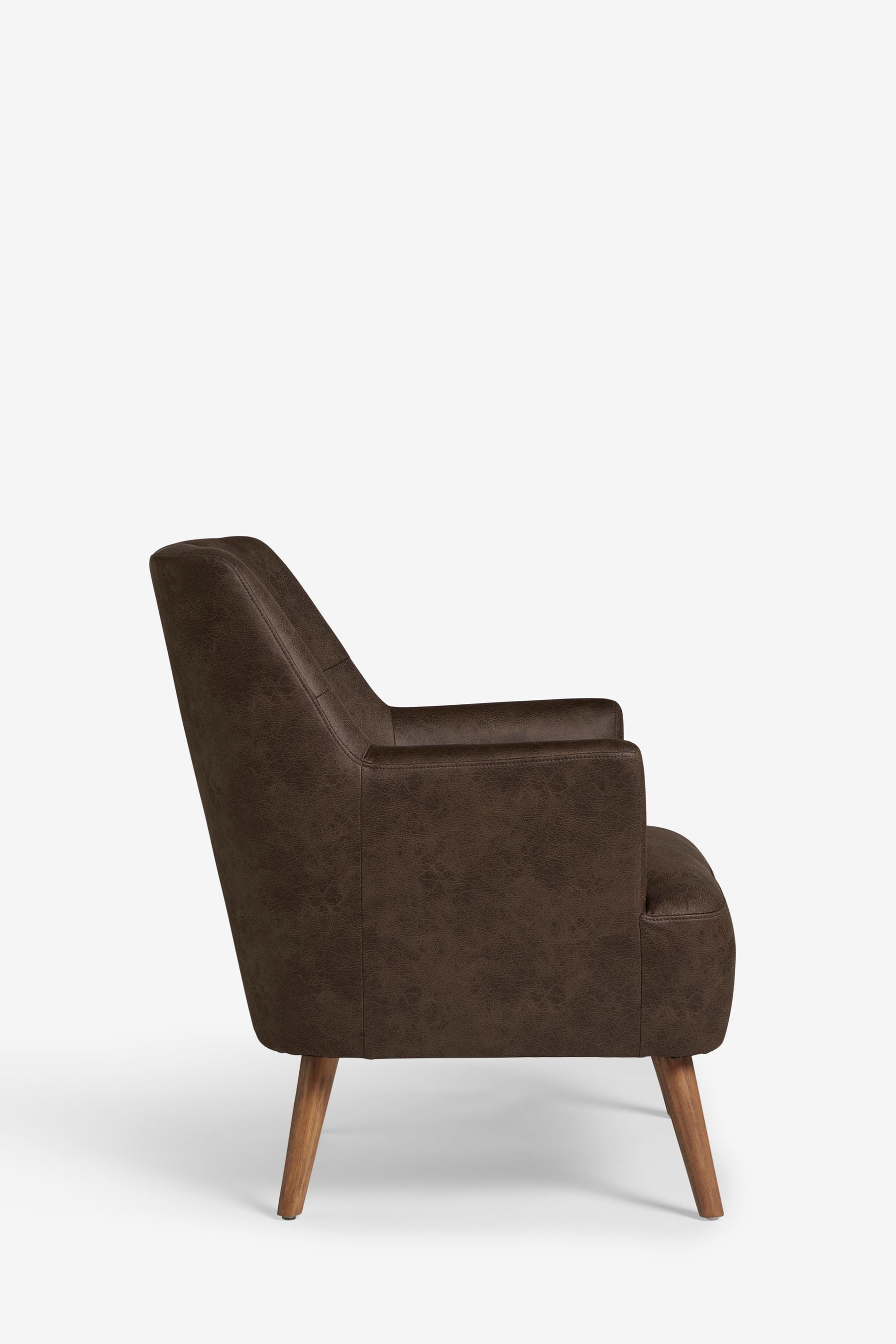 Buy Monza Faux Leather Peppercorn Brown Carter Armchair from the Next ...