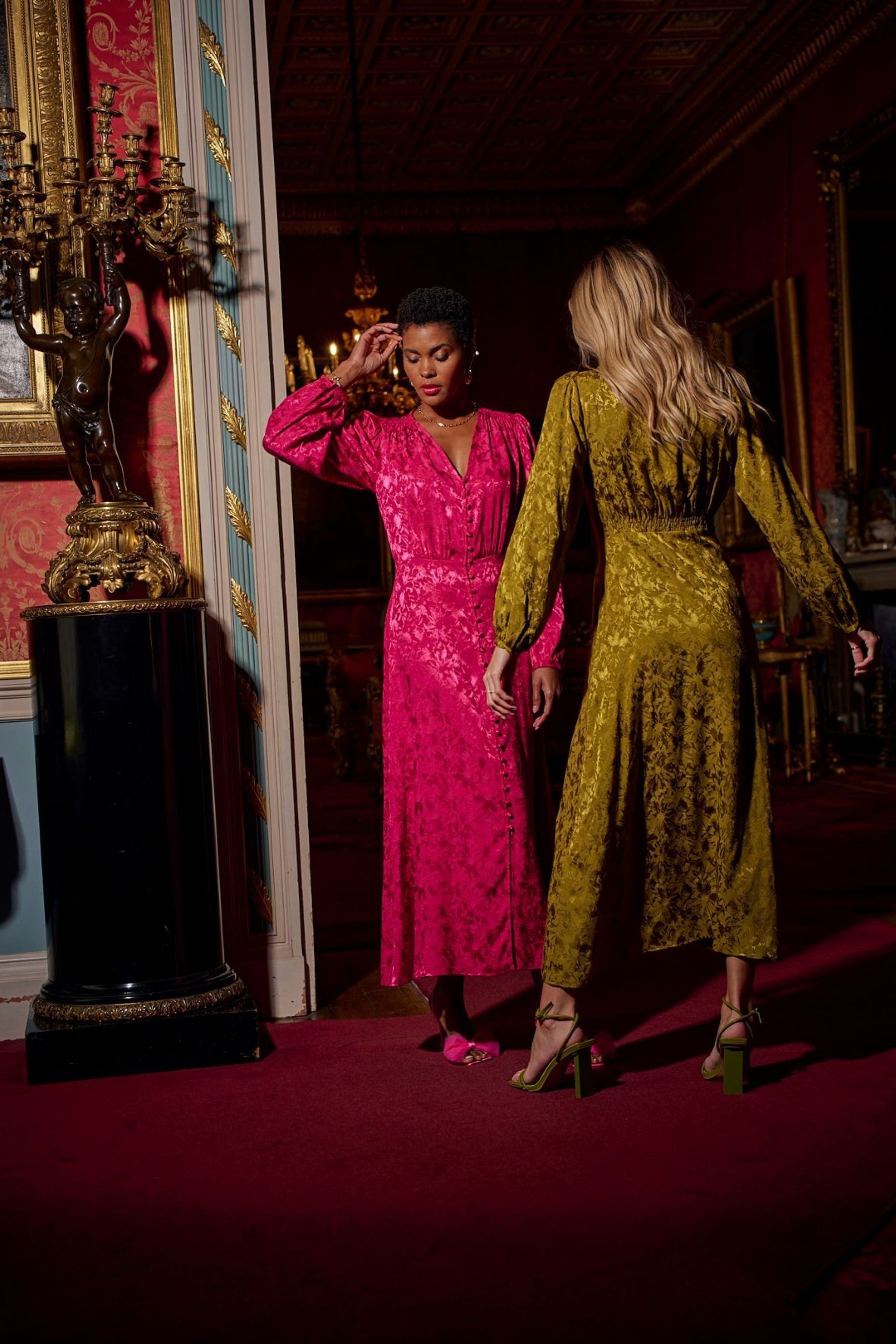 Buy Another Sunday Button Through Jacquard Midi Dress from the Next UK ...