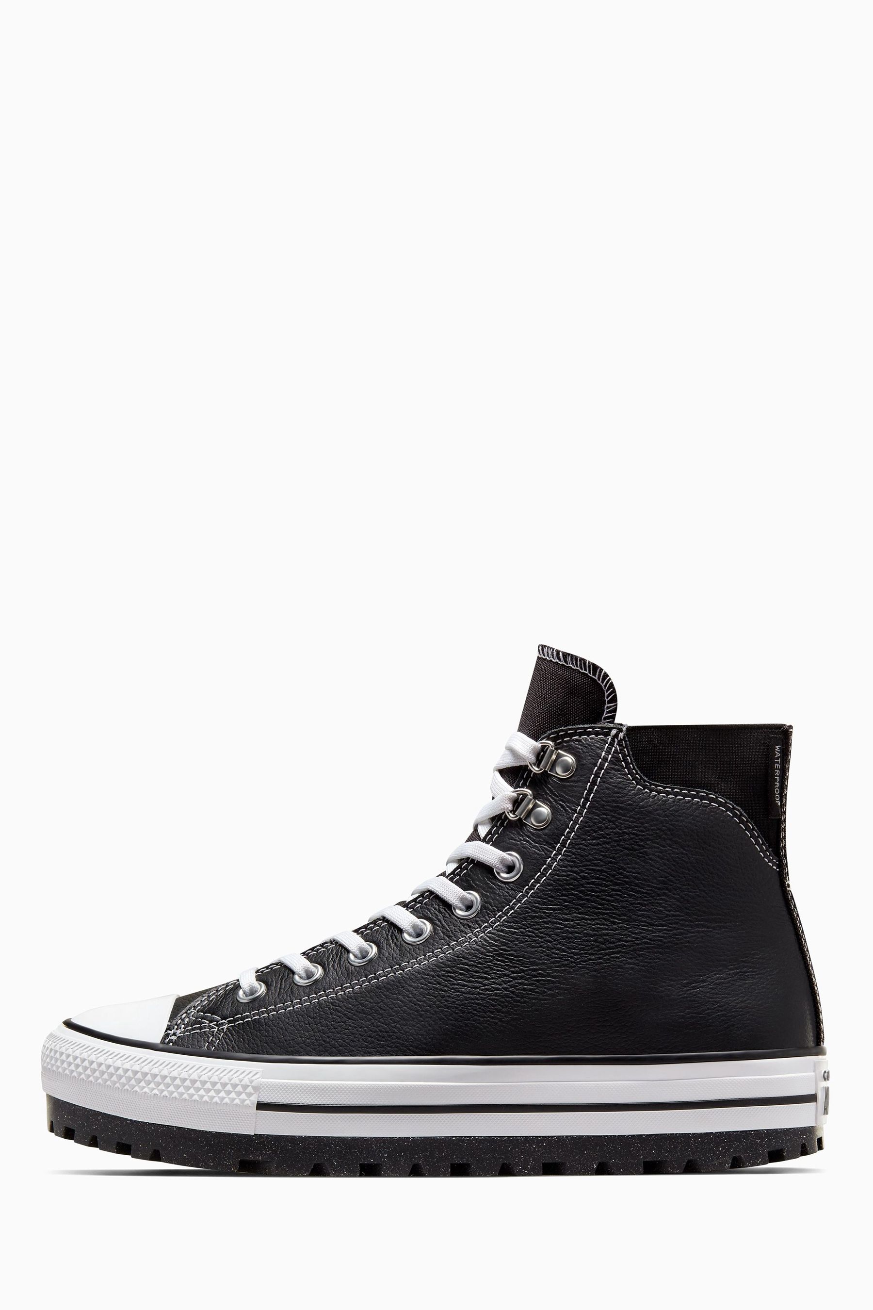 Buy Converse Black/White Chuck Taylor Waterproof City Trek Trainers ...