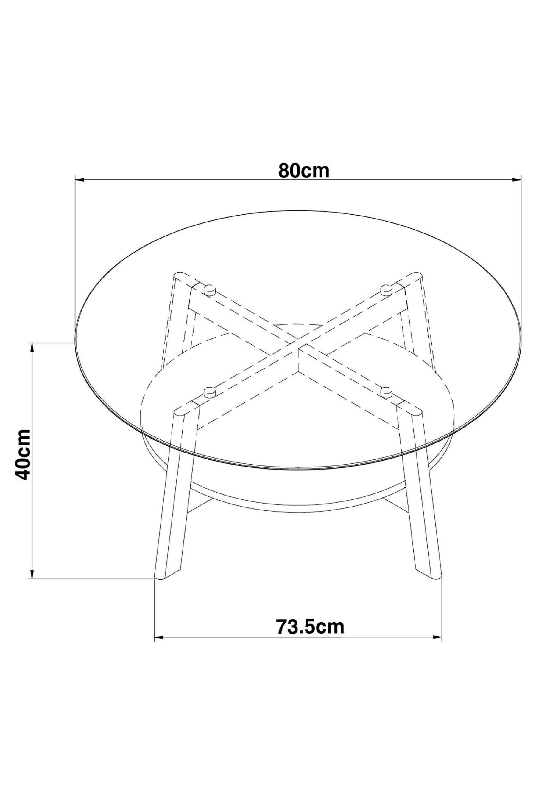 Buy Dark Marlow Glass Oak Effect Round Coffee Table from the Next UK ...