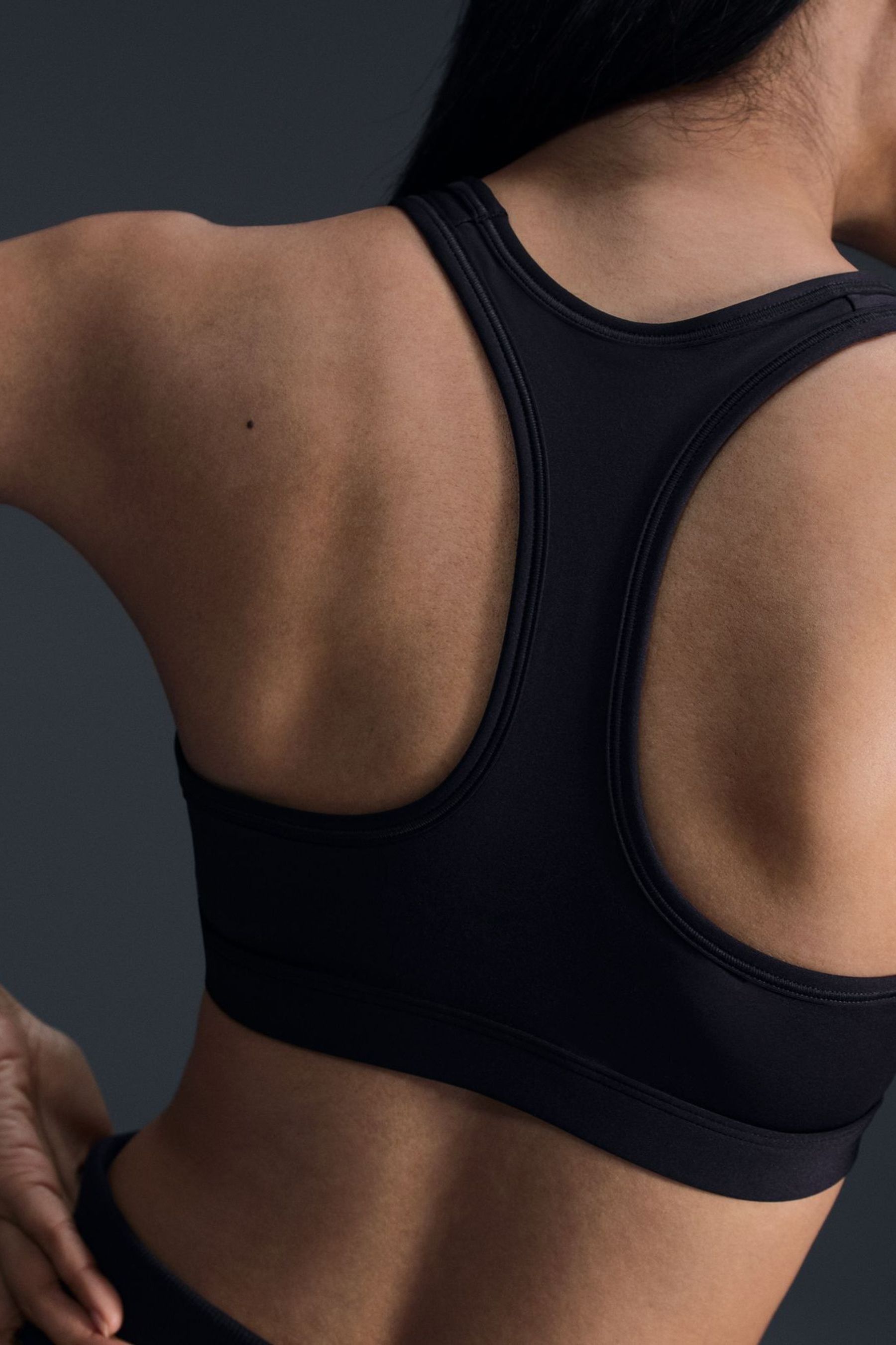 Buy Nike Black Dri-FIT Medium Swoosh Support Padded Bra from the Next ...