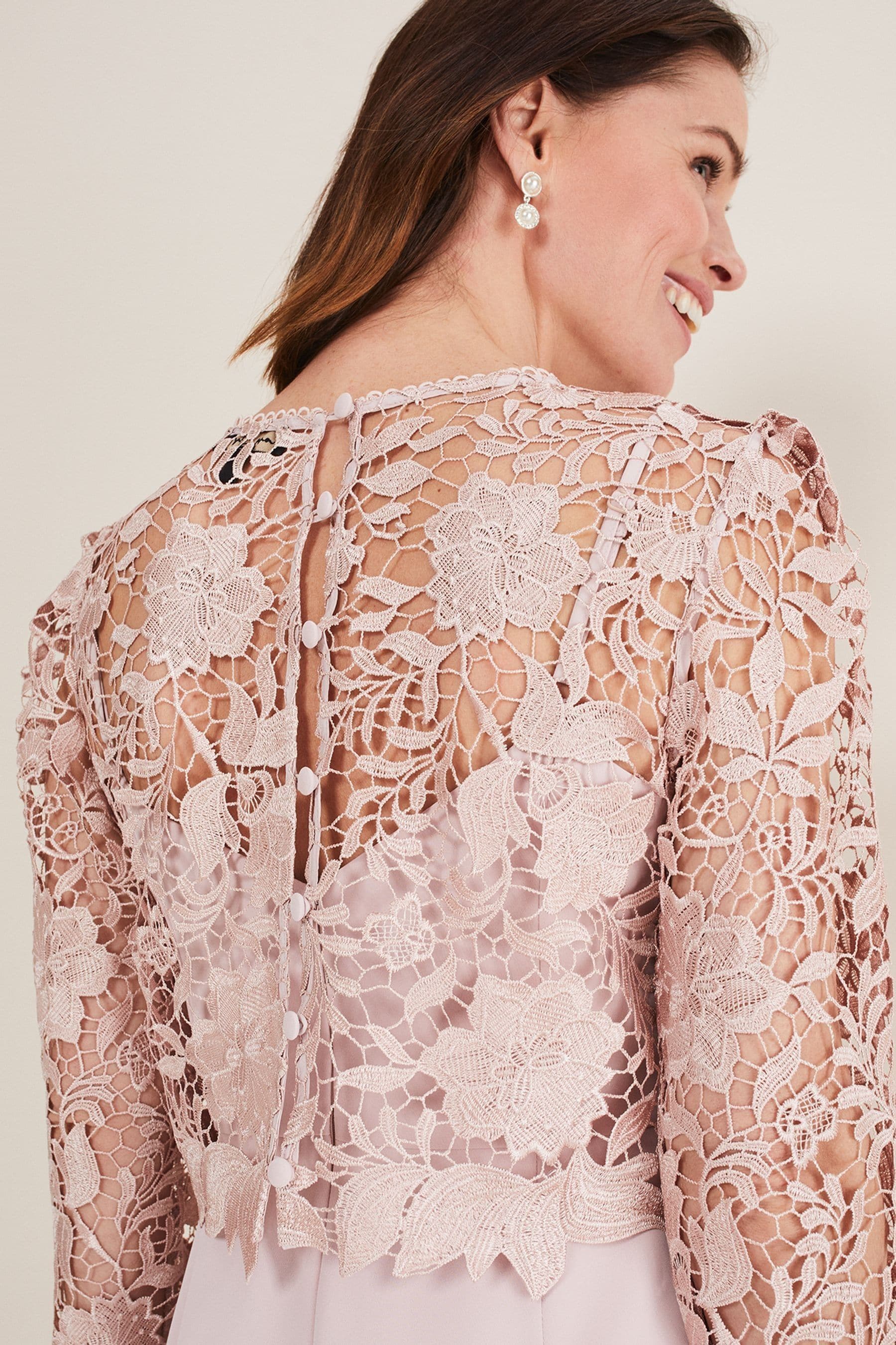 Buy Phase Eight Pink Adeline Double Layer Maxi Dress from Next Ireland