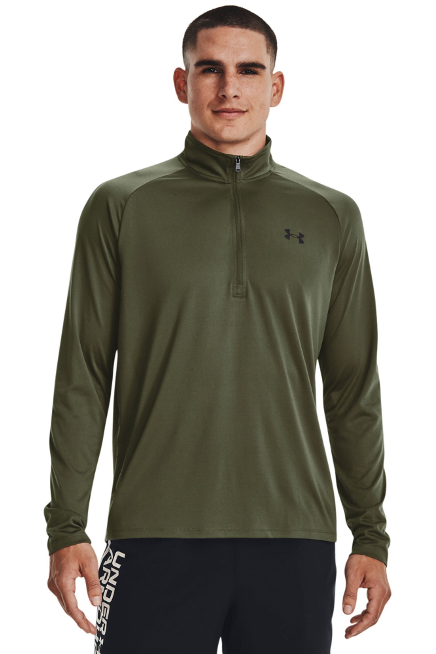 Buy Under Armour Khaki Tech Quarter Zip Fleece from the Next UK online shop