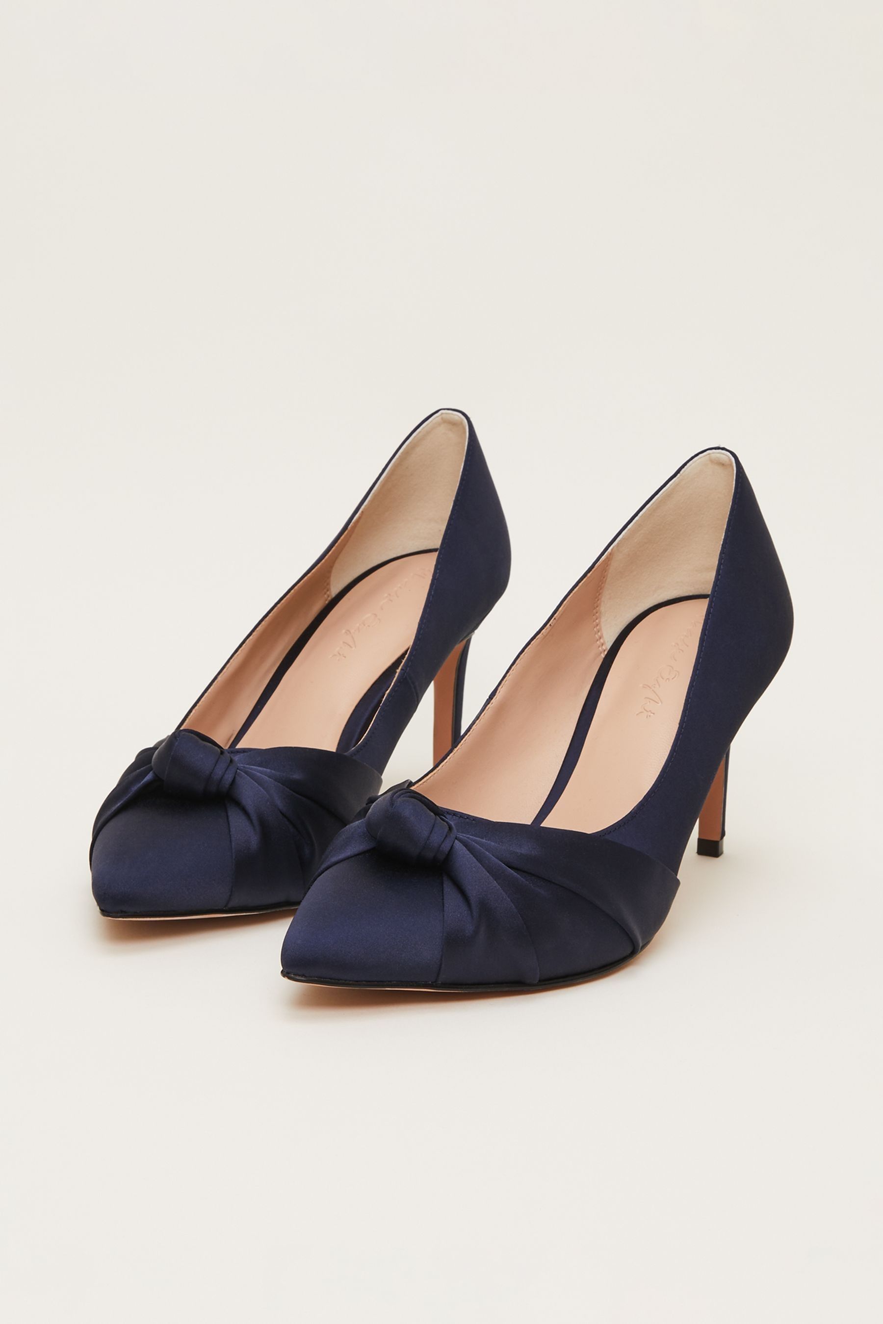 Buy Phase Eight Blue Satin Knot Front Court Shoes from the Next UK ...
